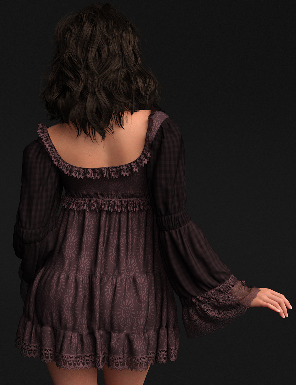 Diverse Add-on for the dForce Romantic Short Dress | Daz 3D