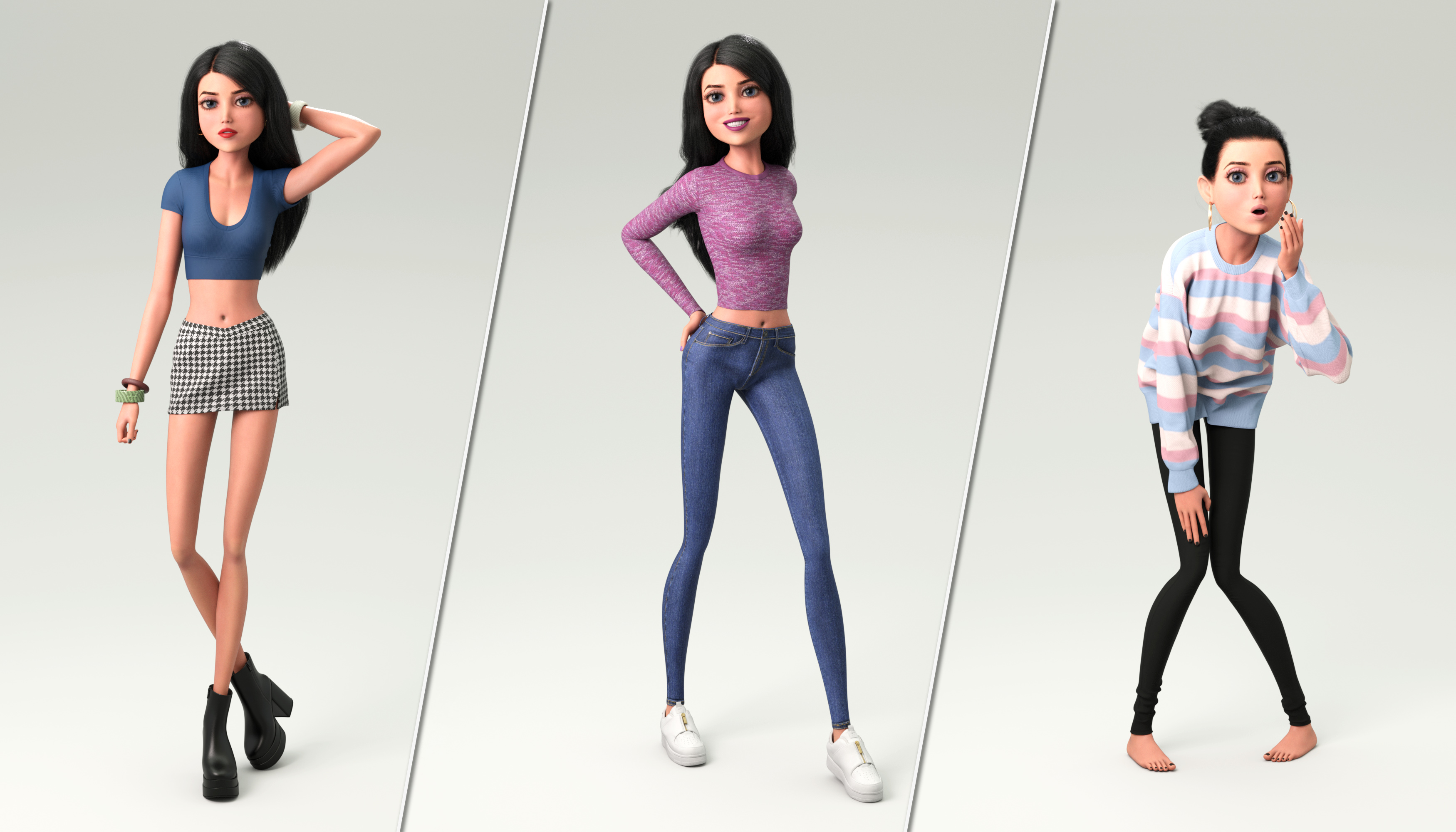 NG Stylized Skinny Girl for Genesis 9 | Daz 3D