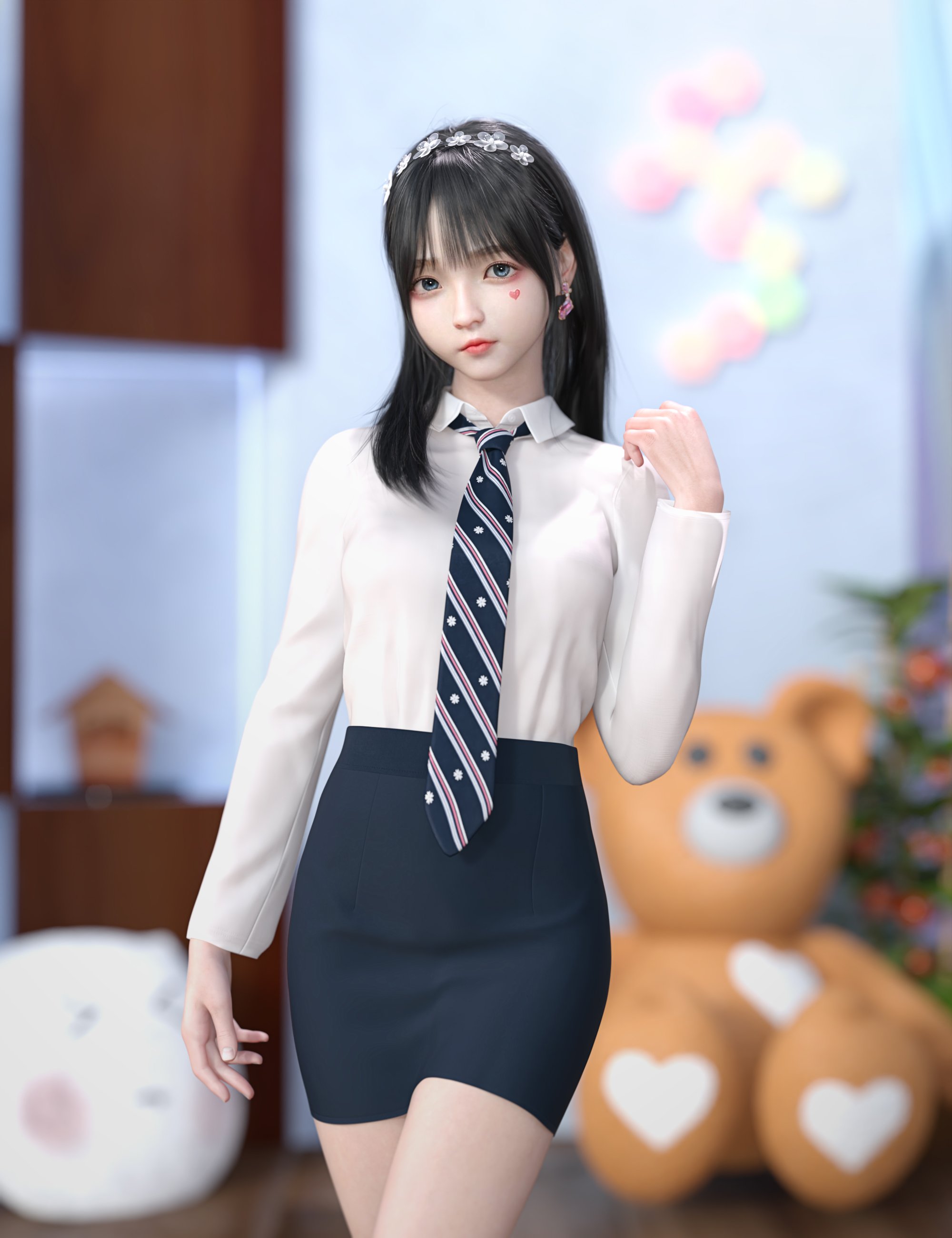 dForce SU JK School Uniform Suit for Genesis 9, 8.1, and 8 Female | Daz 3D