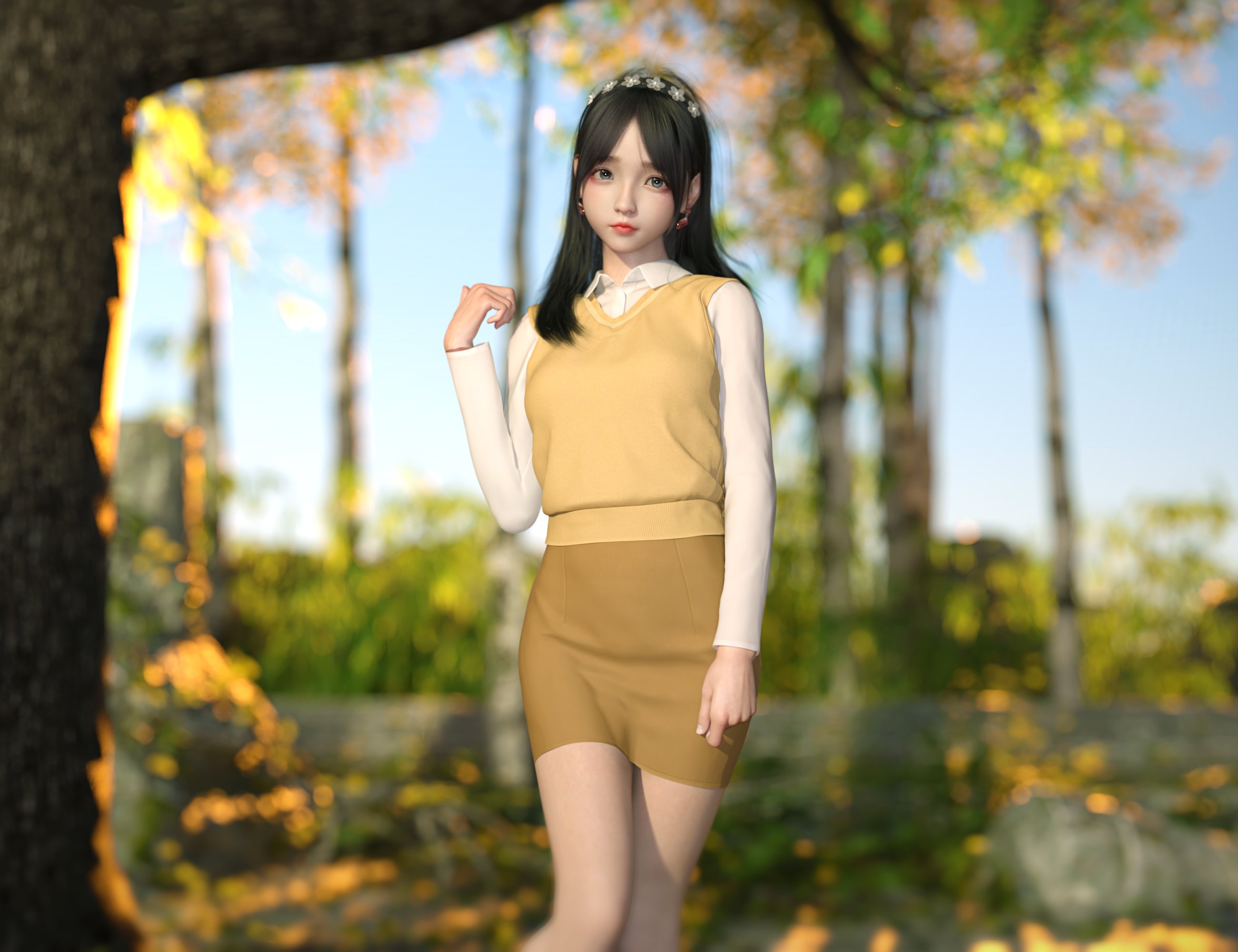 dForce SU JK School Uniform Suit for Genesis 9, 8.1, and 8 Female | Daz 3D