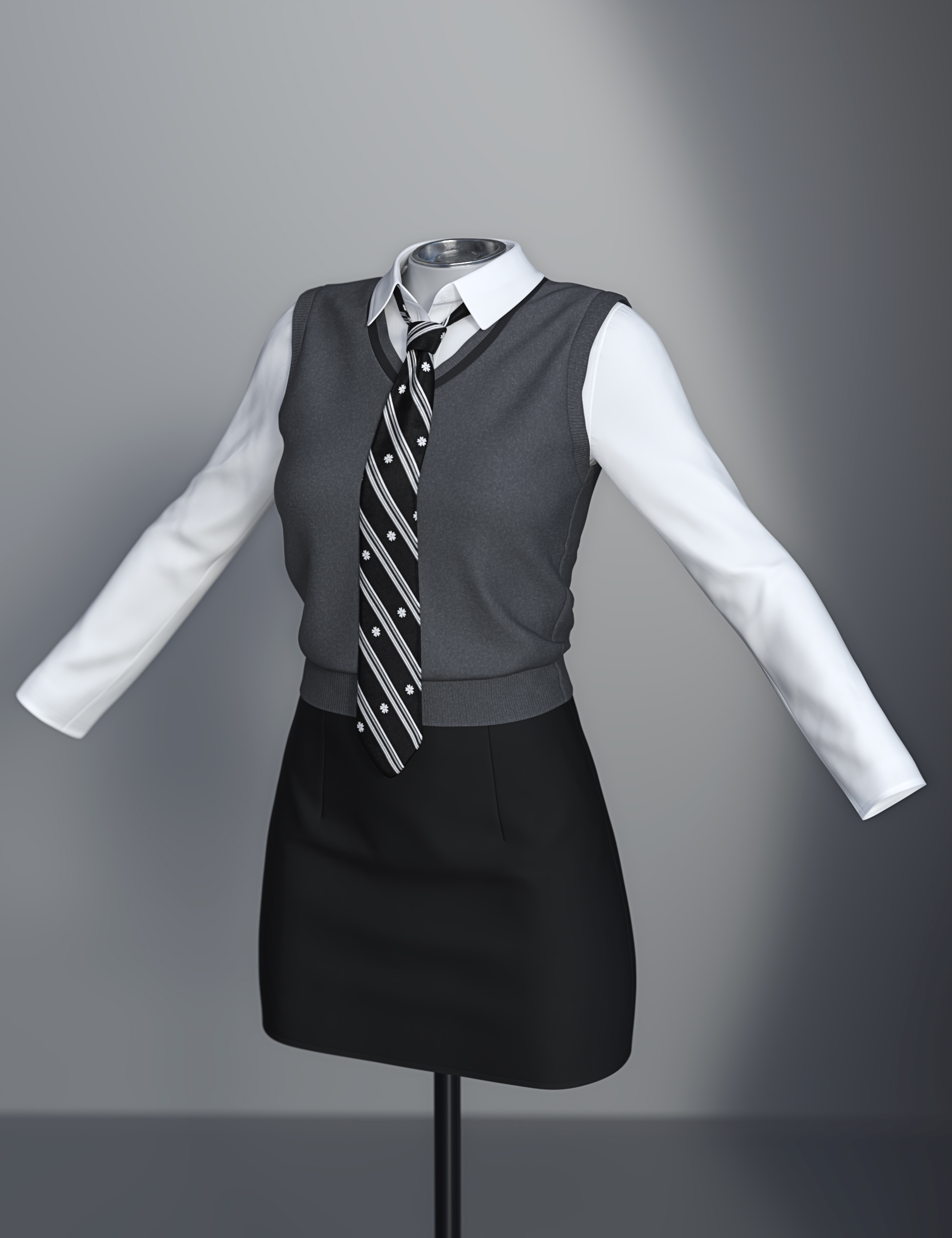 dForce SU JK School Uniform Suit for Genesis 9, 8.1, and 8 Female | Daz 3D