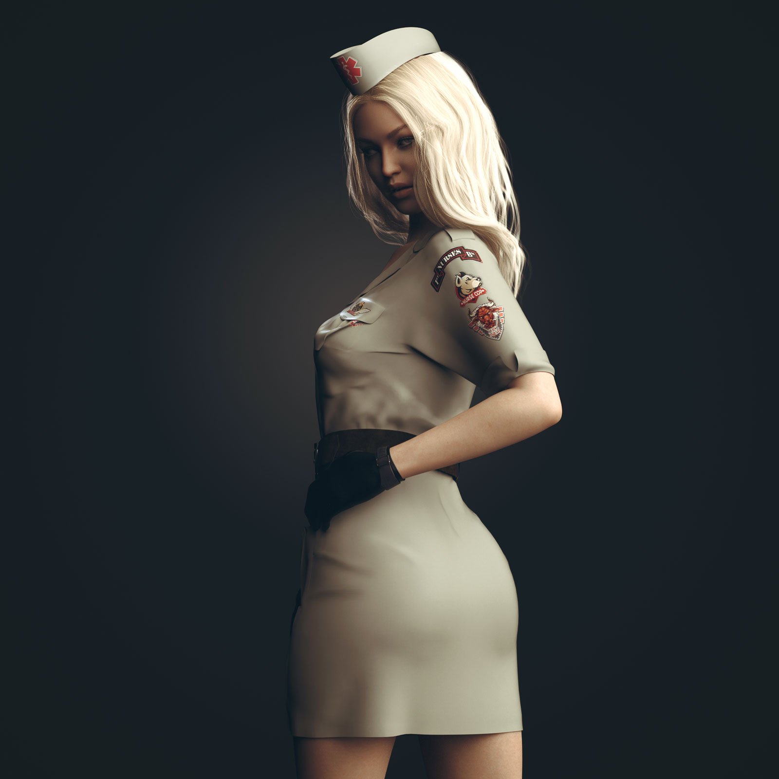 Dforce Military Nurse Outfit Bundle For Genesis 9 8 81 Female Daz 3d