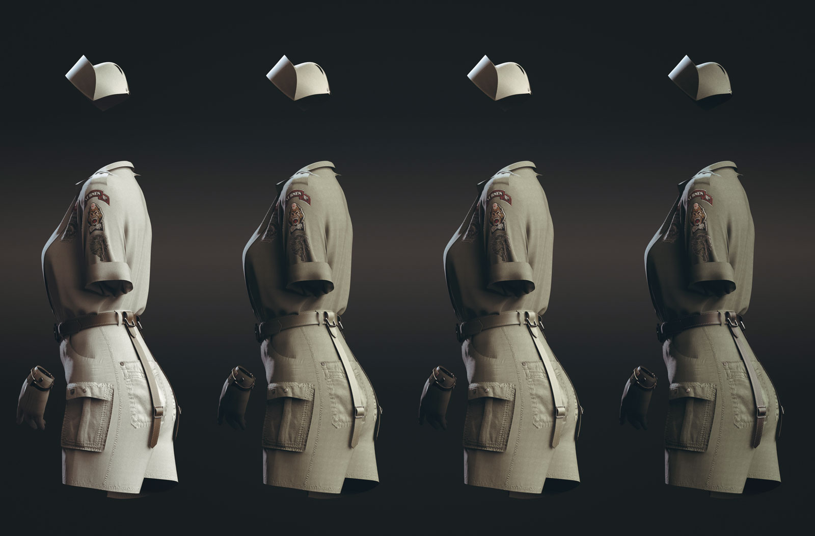 dForce Military Nurse Outfit Bundle for Genesis 9, 8, 8.1 Female | Daz 3D