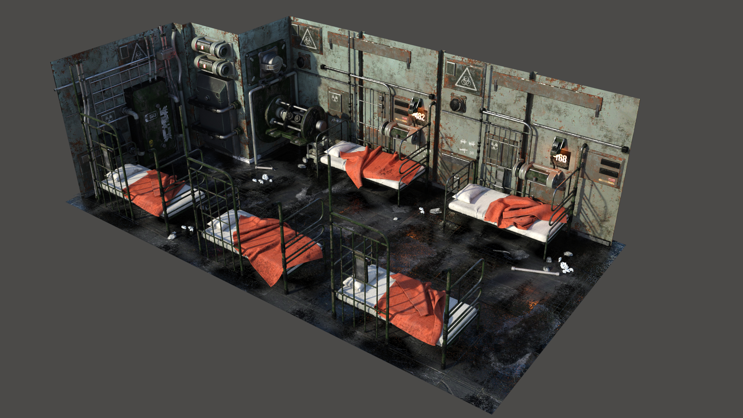 Cyberpunk Prison Cell | Daz 3D