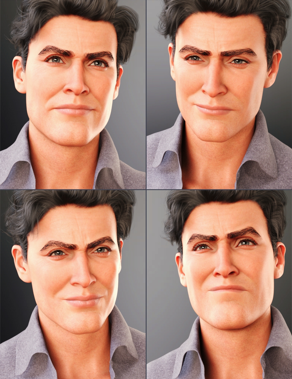 Stubborn Man Expressions for Stubborn Man HD | Daz 3D