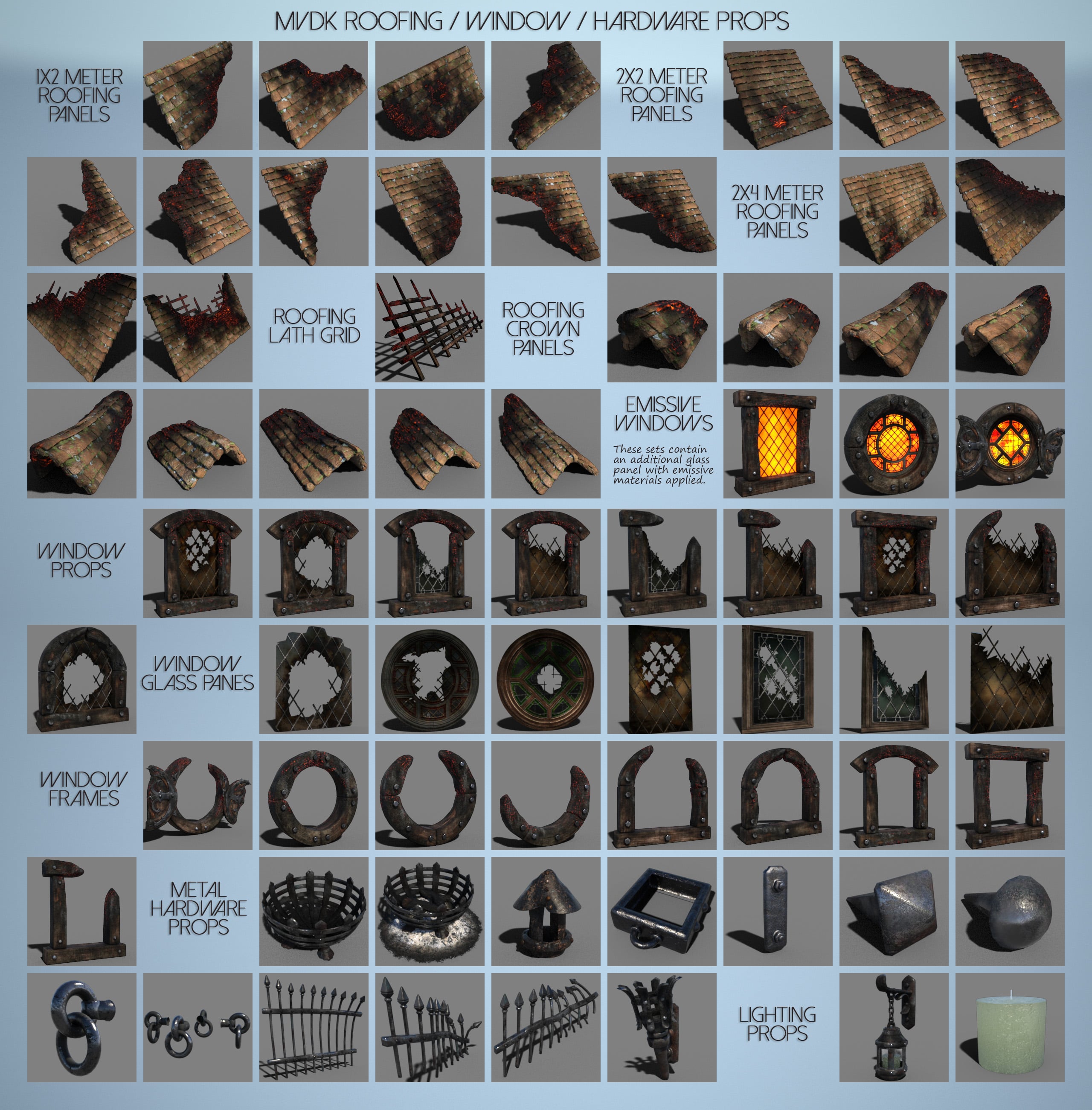 Medieval Village Destruction Kit | Daz 3D