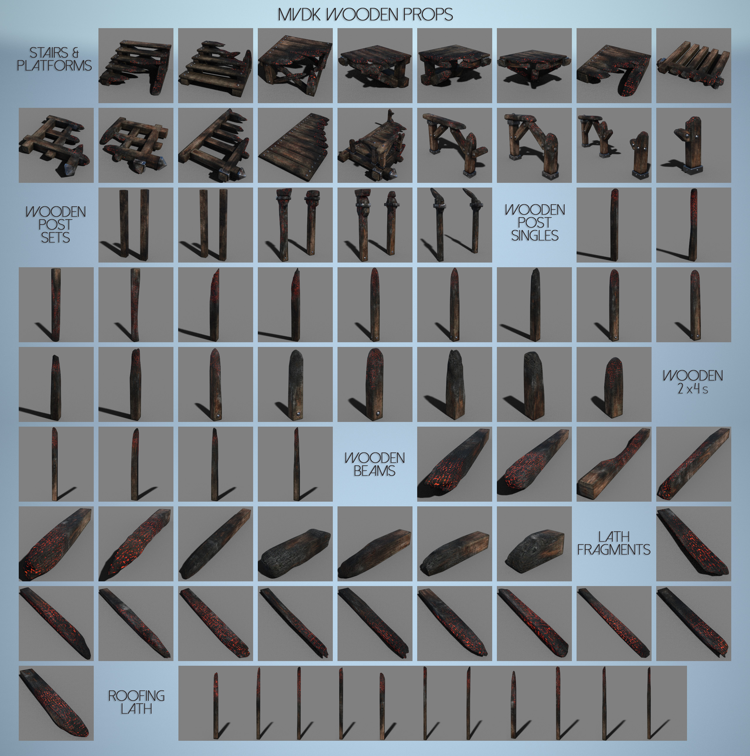 Medieval Village Destruction Kit | Daz 3D