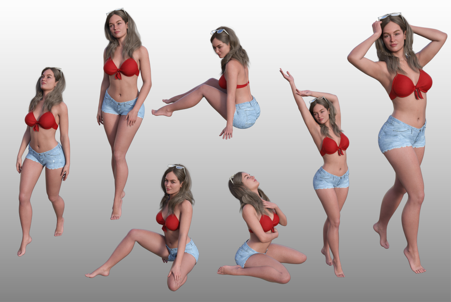 FG Beach Poses for Genesis 9 and 8 Female | Daz 3D