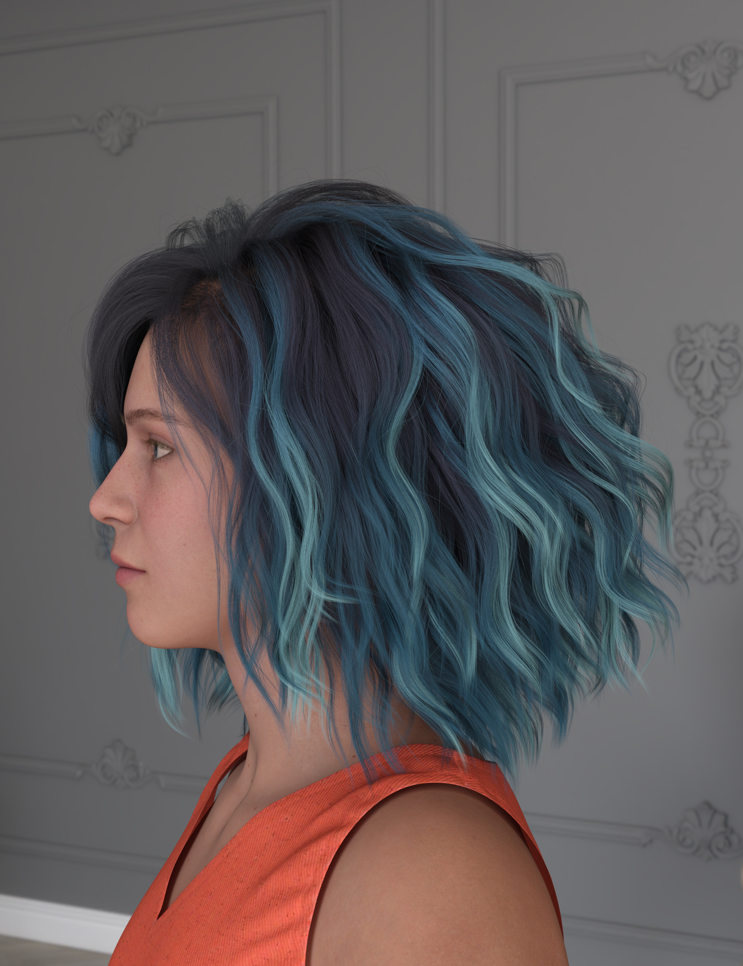 dForce XYZ Realistic Short Messy Hair for Genesis 9 | Daz 3D