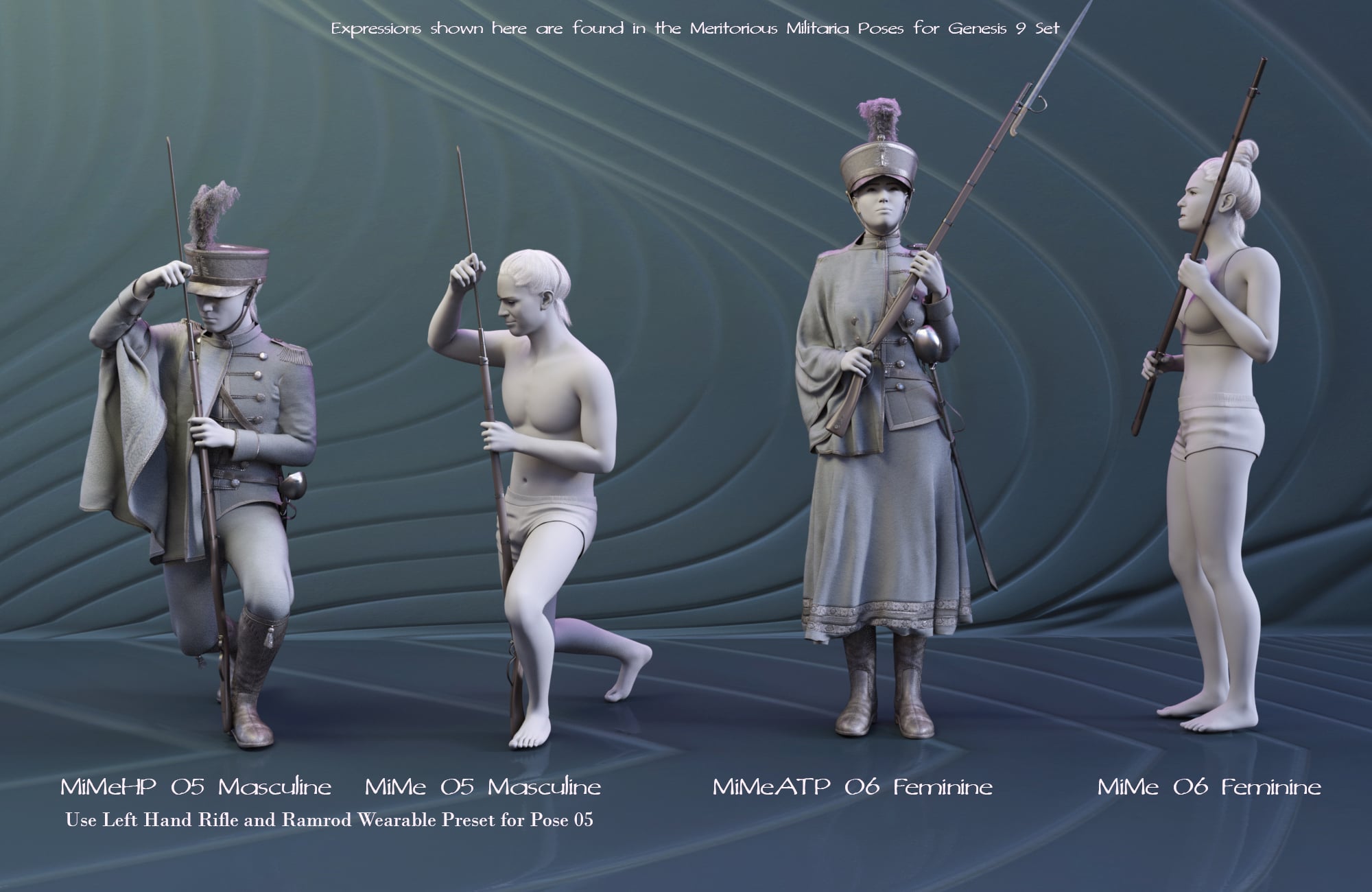 FF's Militaria Melee Poses for Genesis 9 | Daz 3D