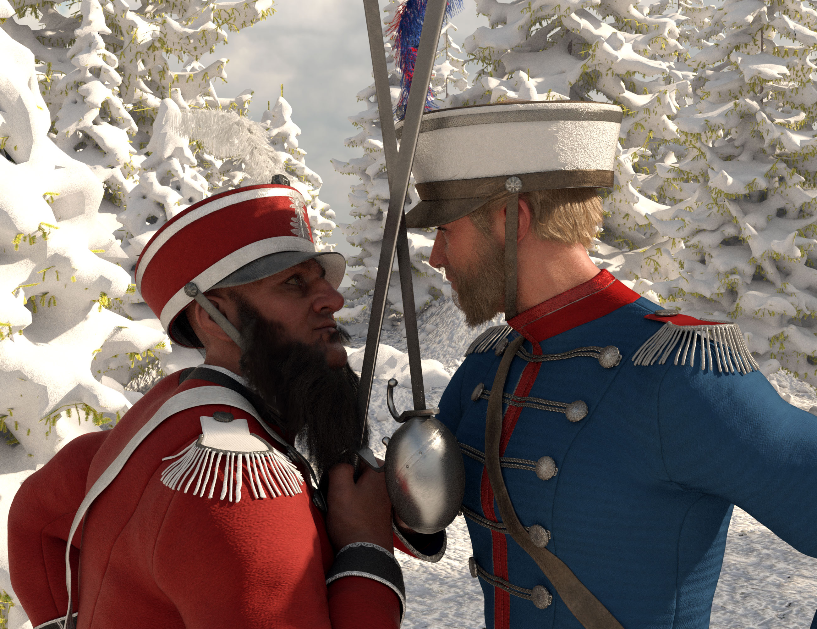 FF's Militaria Melee Poses for Genesis 9 | Daz 3D