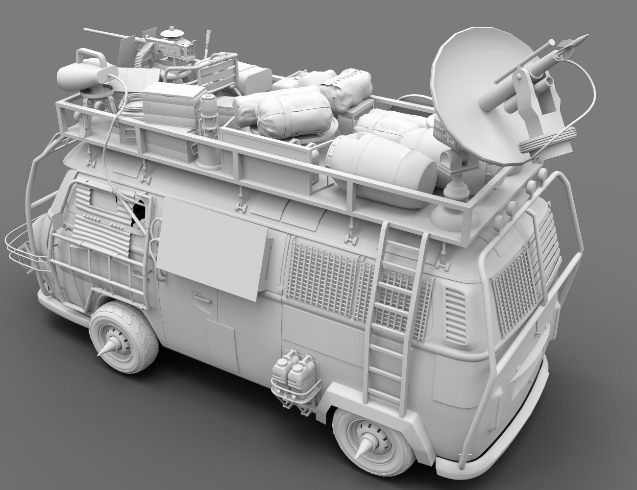 XI Post Apocalyptic Camper Van | Daz 3D