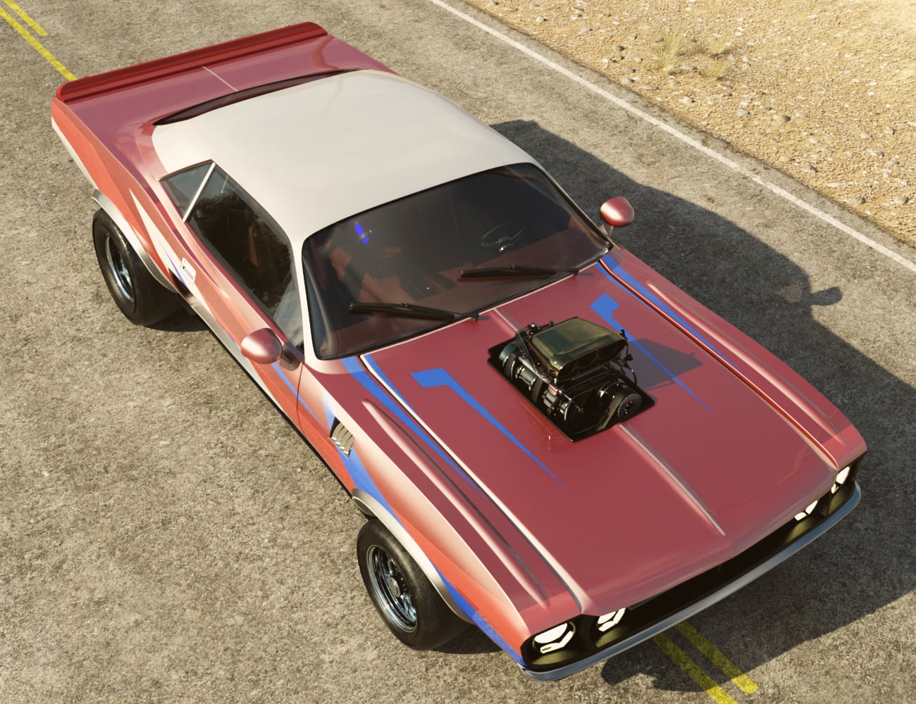 XI Muscle Dragster Car | Daz 3D