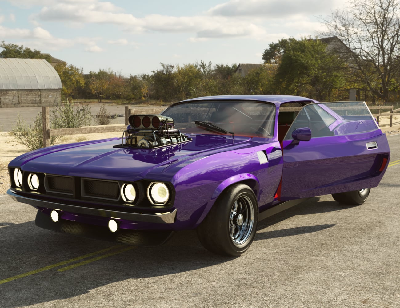 XI Muscle Dragster Car | Daz 3D