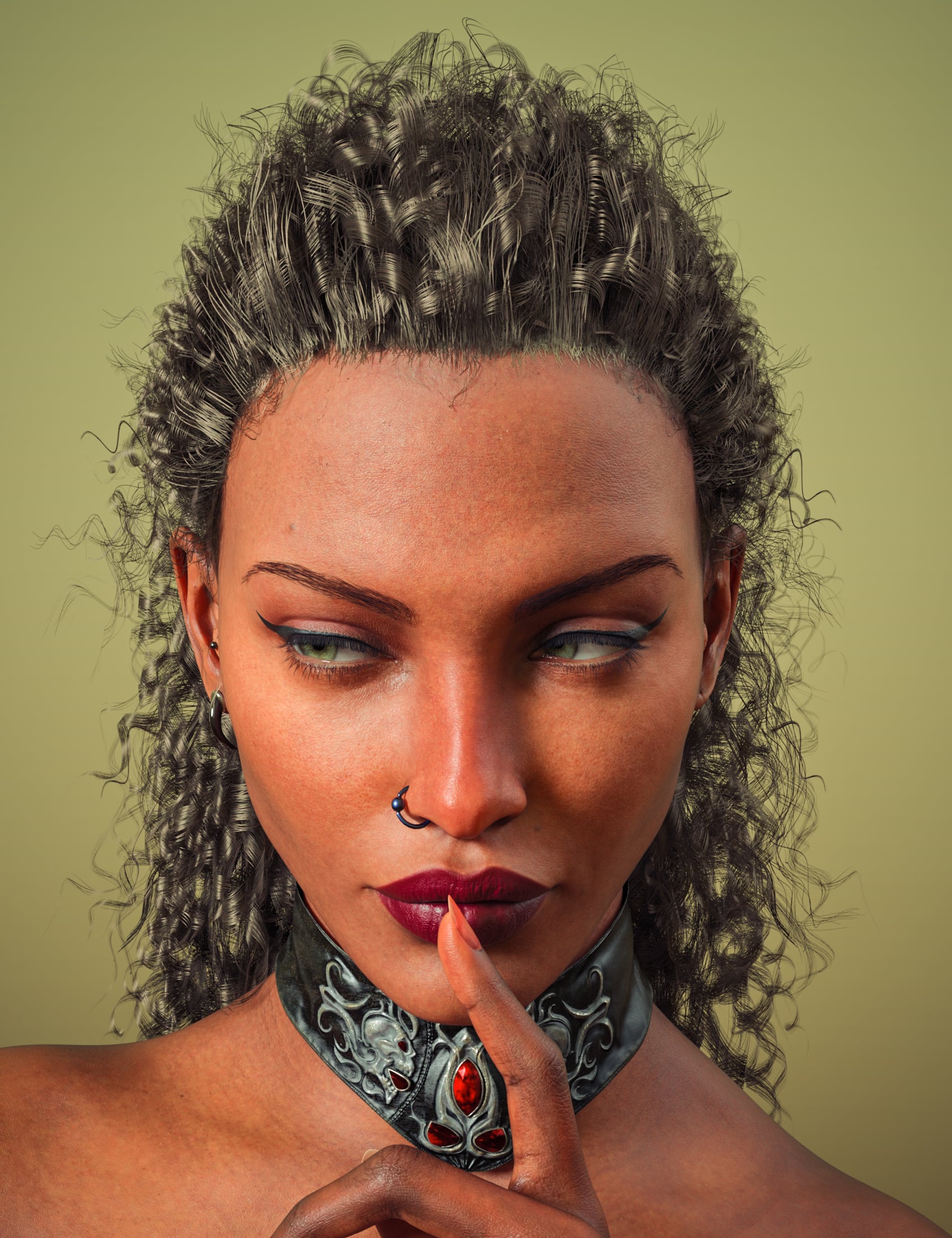 HS Kelly Messy Curves Hair for Genesis 9, 8, and 8.1 Females | Daz 3D