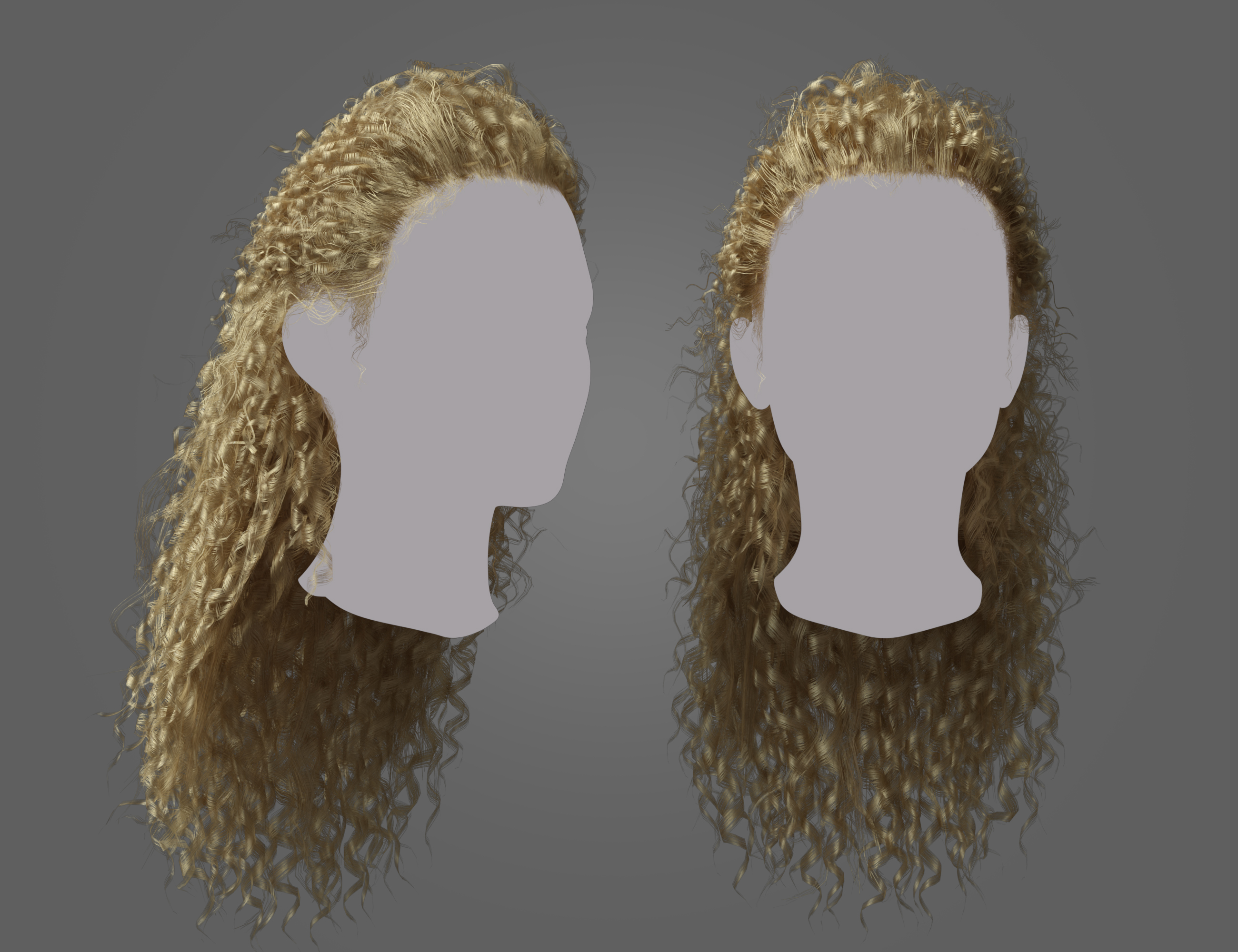 HS Kelly Messy Curves Hair for Genesis 9, 8, and 8.1 Females | Daz 3D