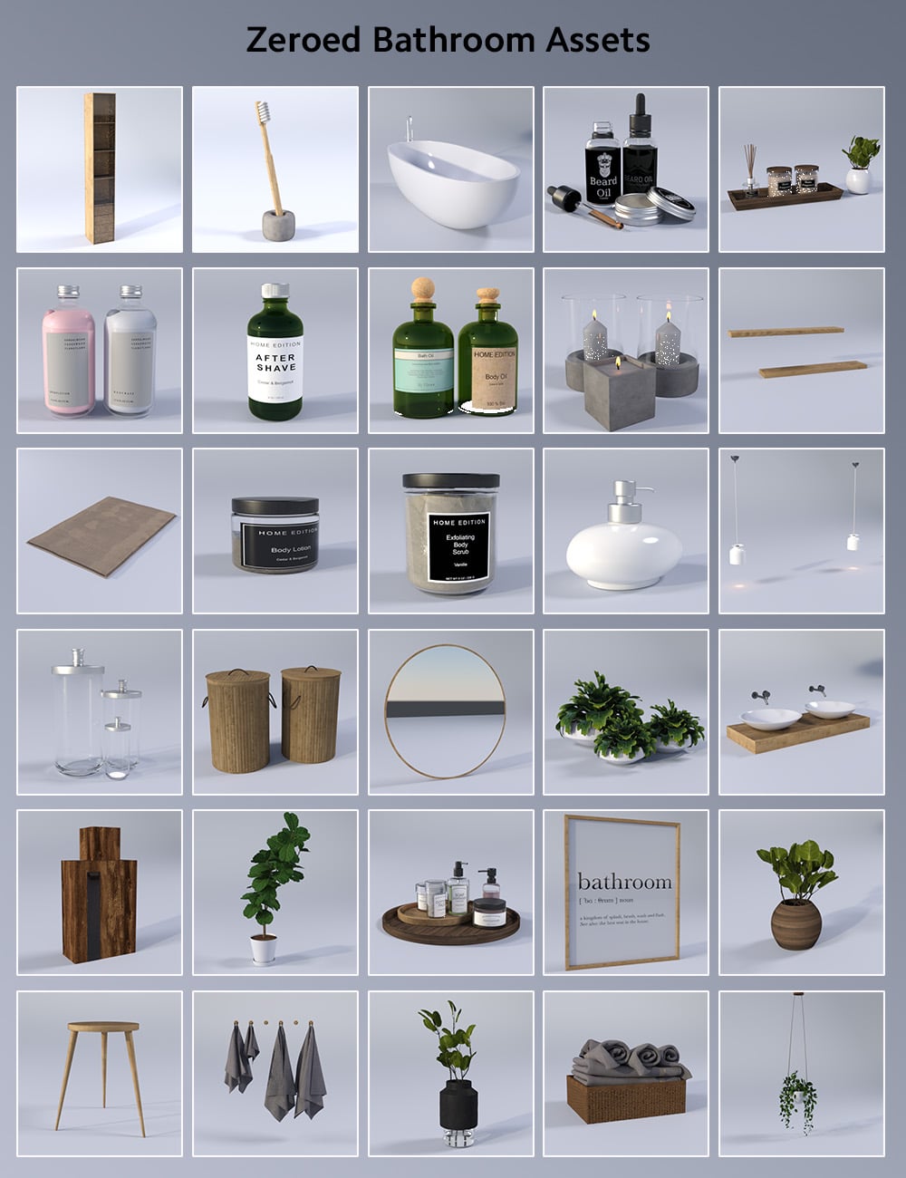 Scandinavian Style A-Frame House AddOn: Bedroom and Bathroom | Daz 3D