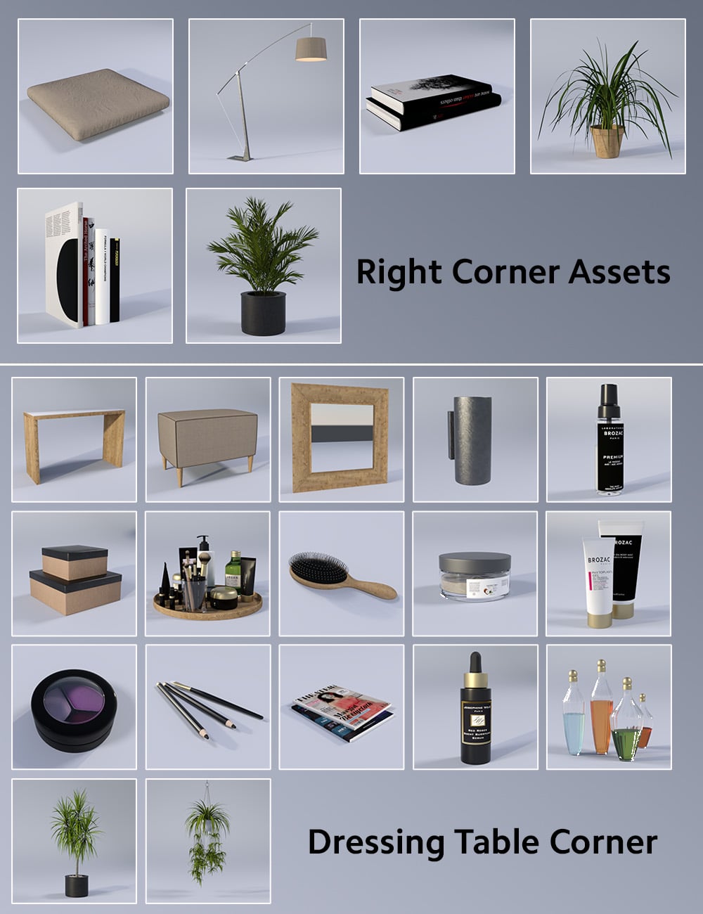 Scandinavian Style A-Frame House AddOn: Bedroom and Bathroom | Daz 3D