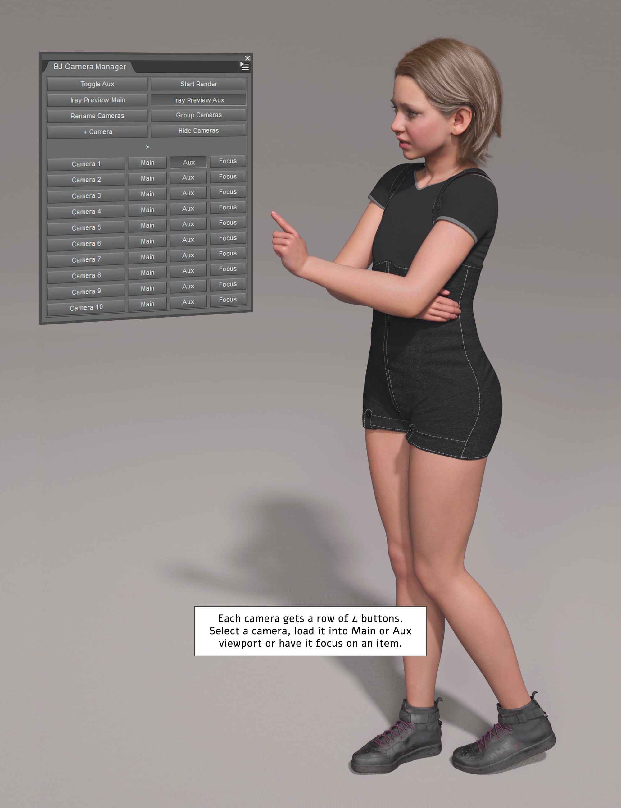 BJ Camera Manager Plugin | Daz 3D