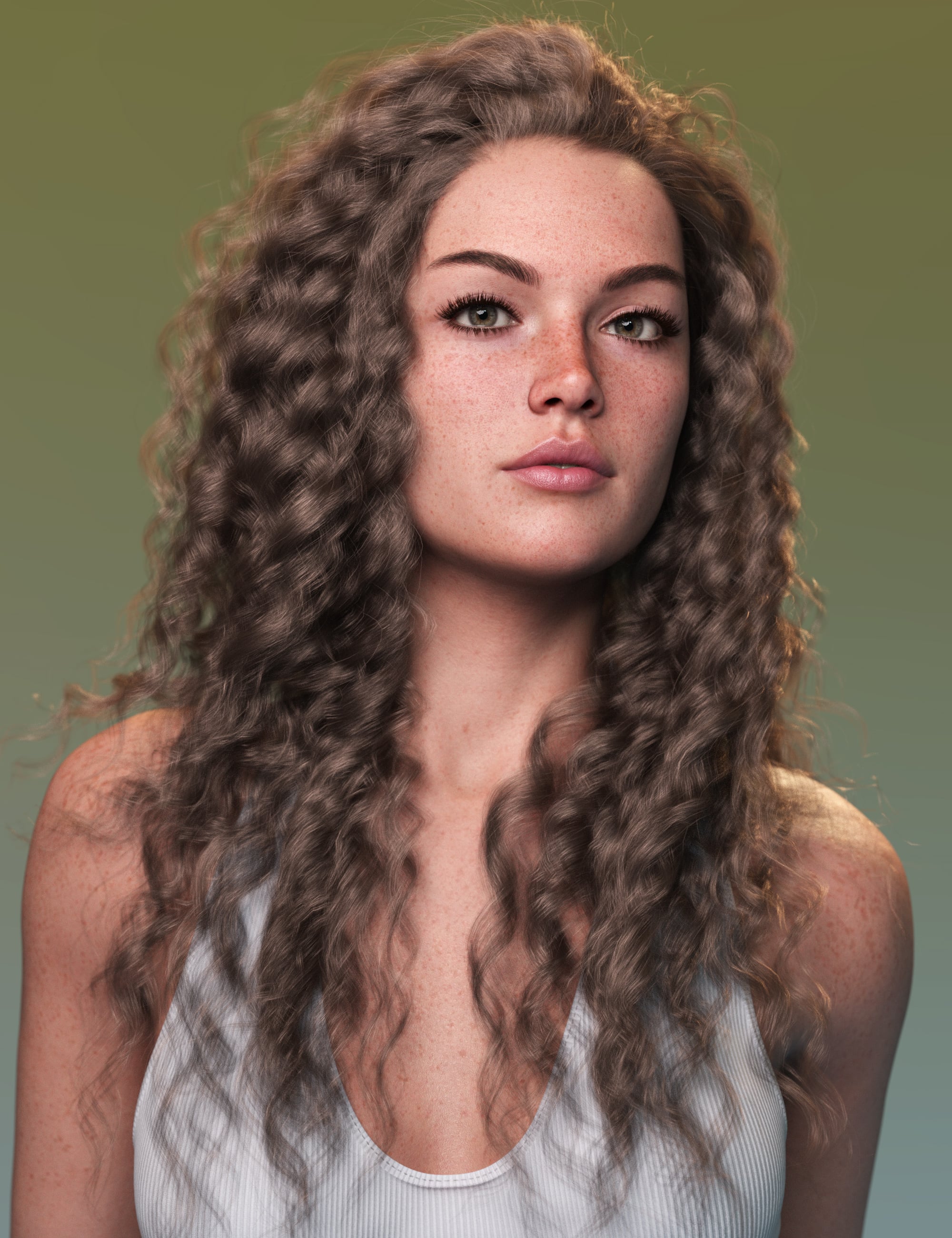 Flipped Curls Hair for Genesis 9 | Daz 3D