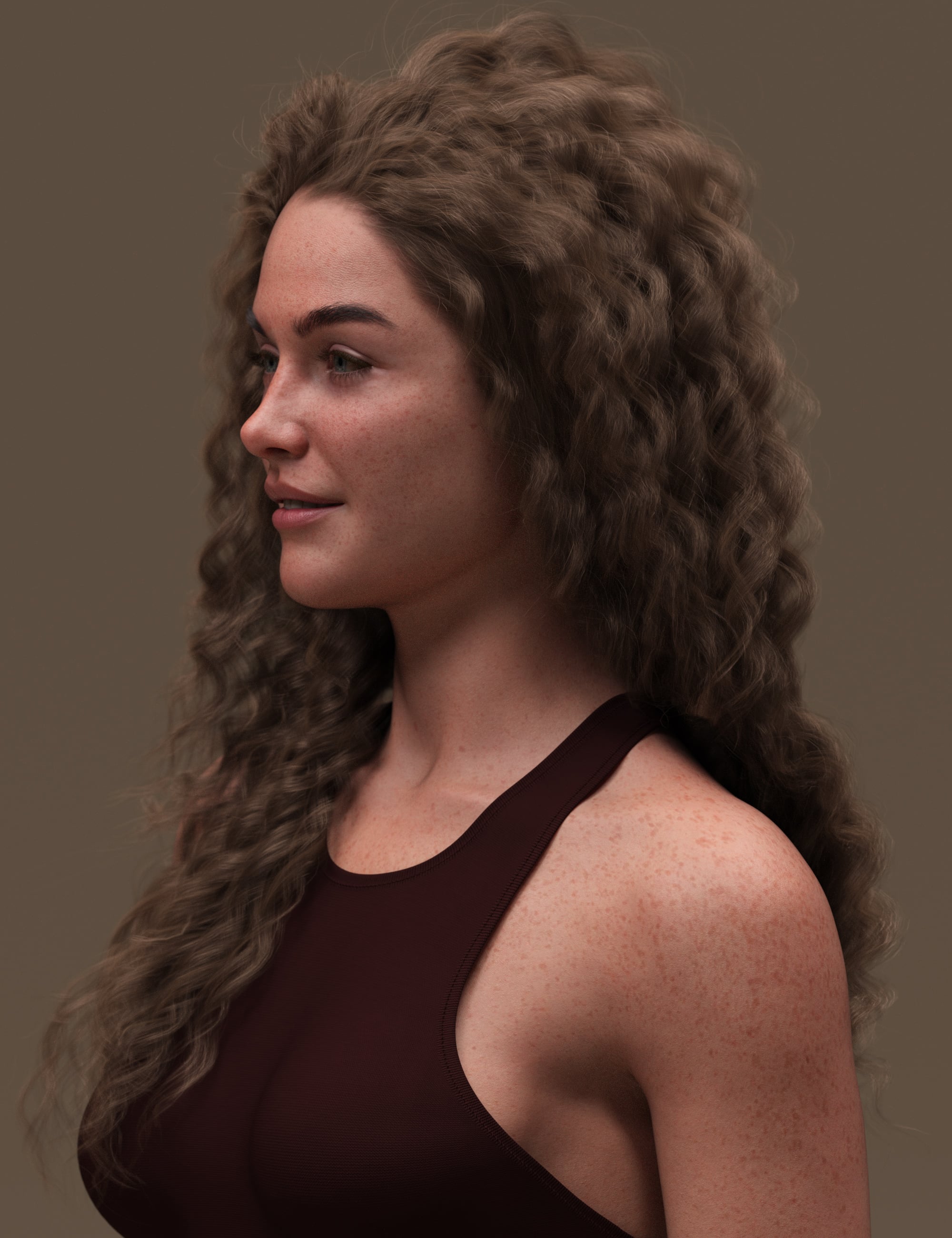 Flipped Curls Hair for Genesis 9 | Daz 3D