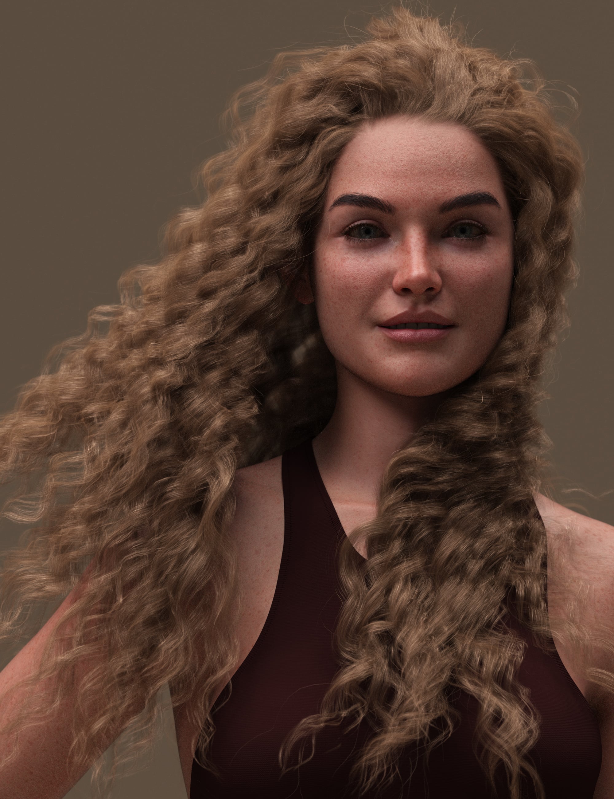 Flipped Curls Hair for Genesis 9 | Daz 3D