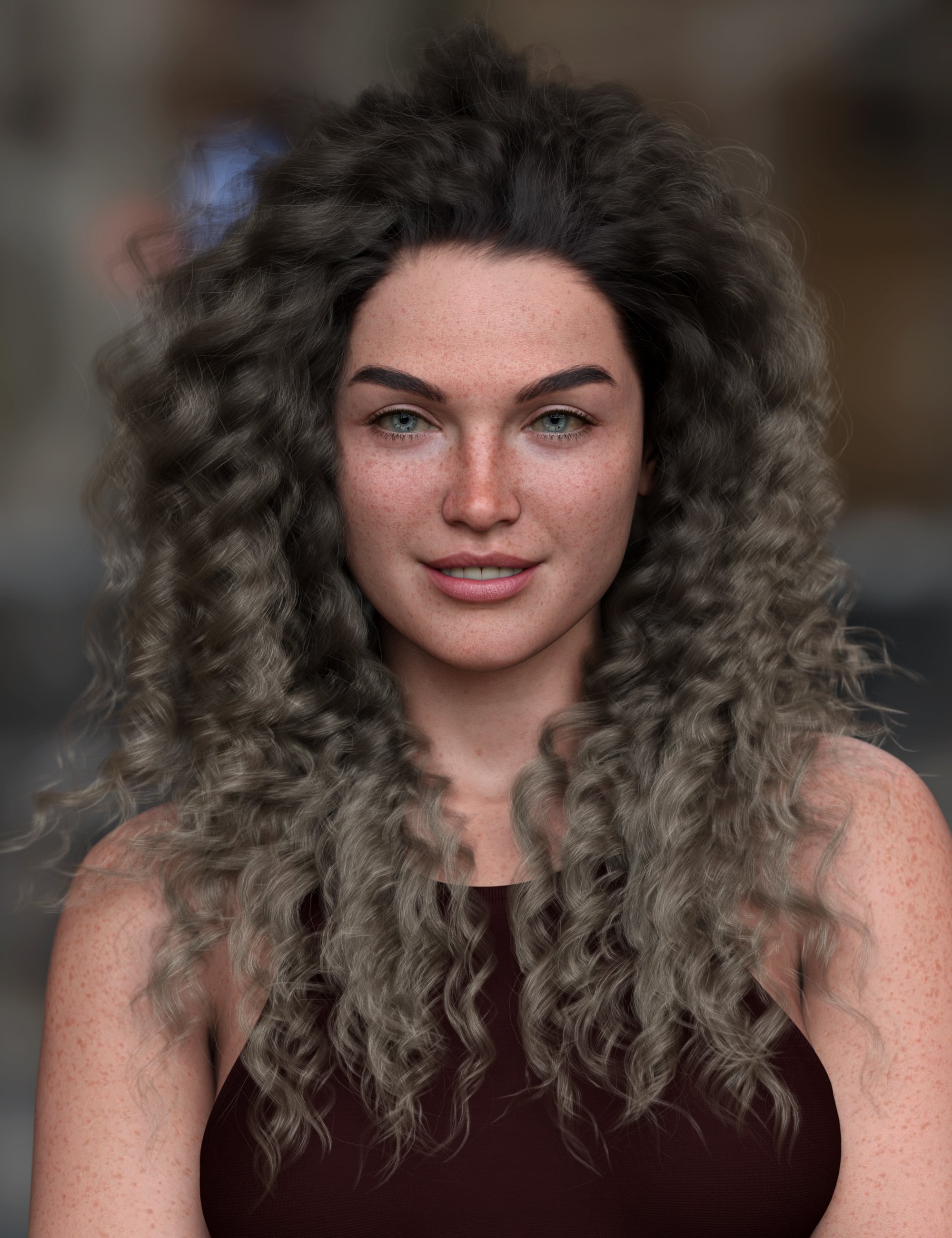 Flipped Curls Hair for Genesis 9 | Daz 3D