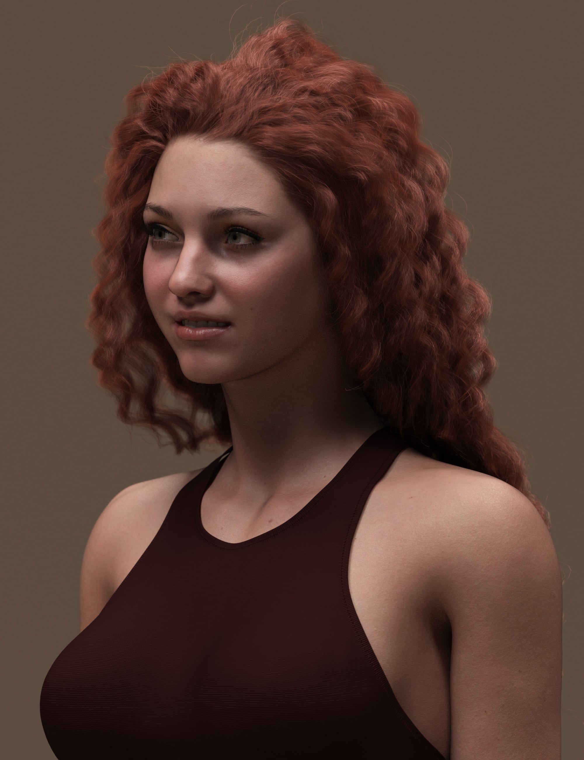 Flipped Curls Hair for Genesis 9 | Daz 3D