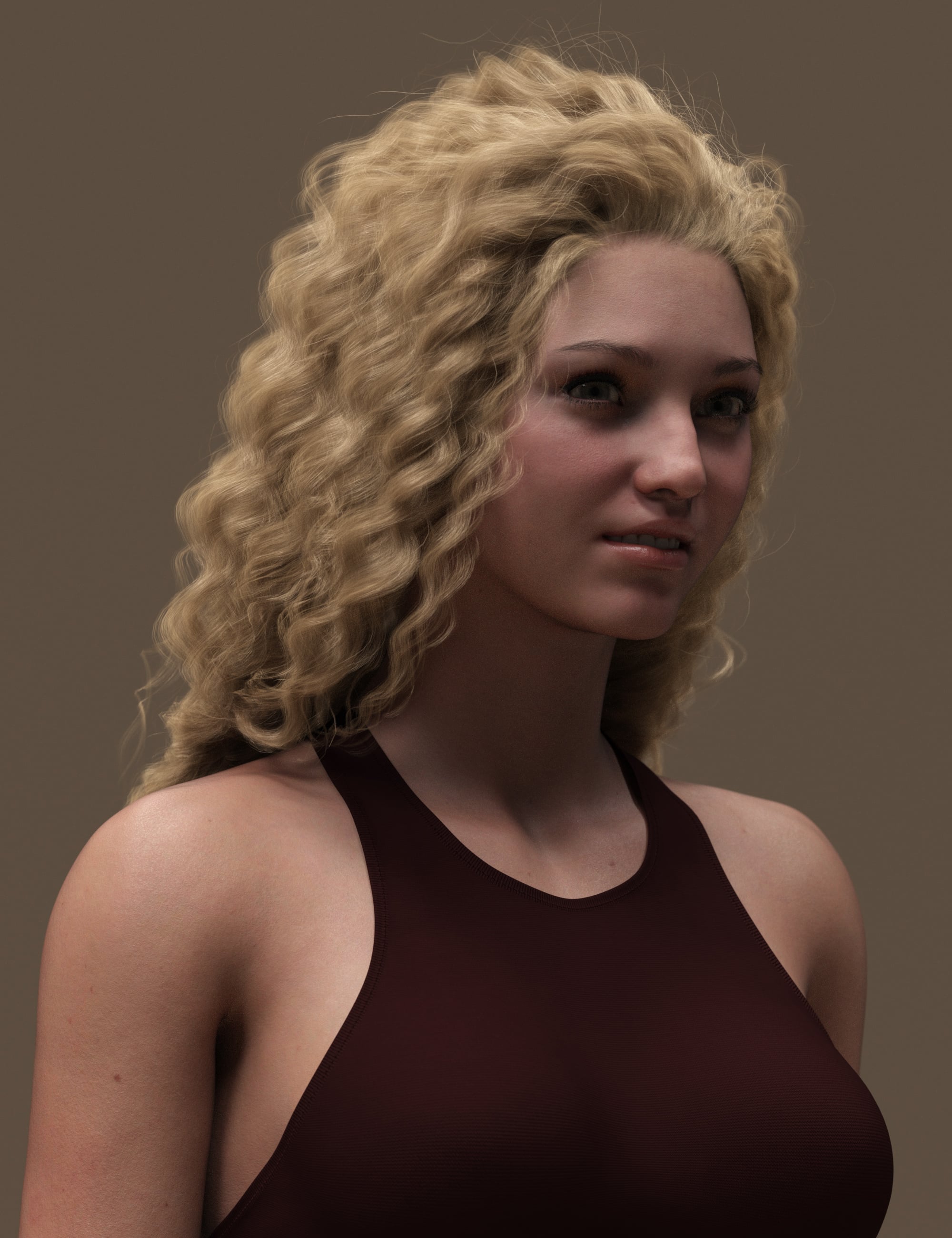 Flipped Curls Hair for Genesis 9 | Daz 3D