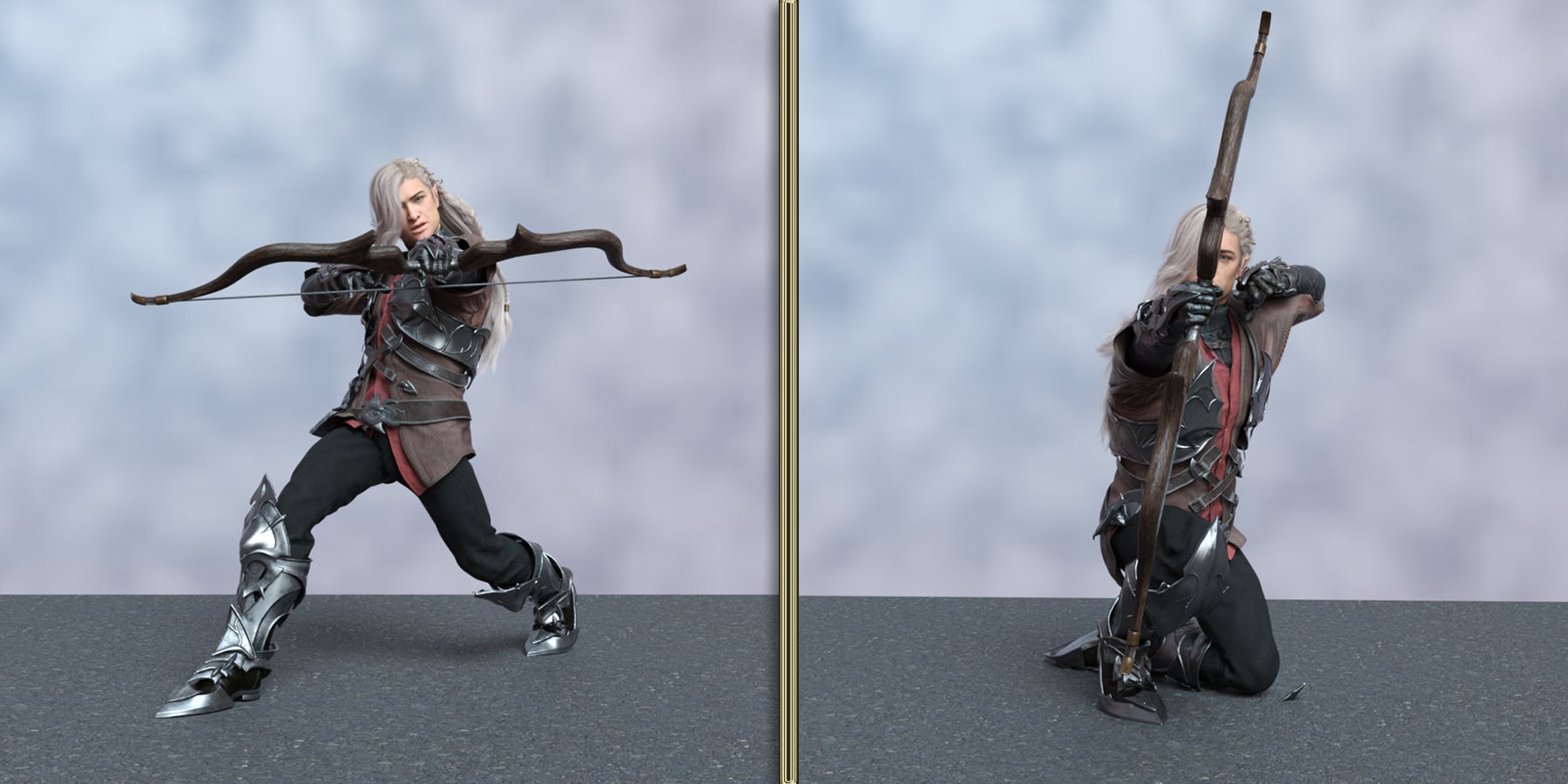 Male Archer Poses for Genesis 9 Masculine | Daz 3D