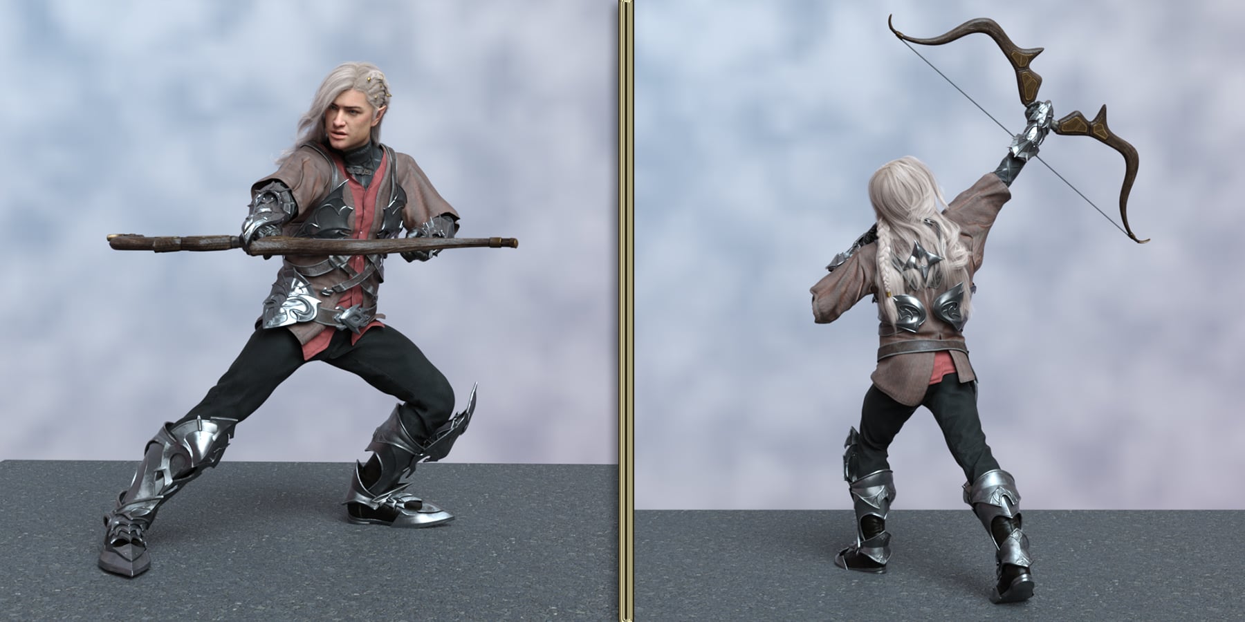 Male Archer Poses for Genesis 9 Masculine | Daz 3D