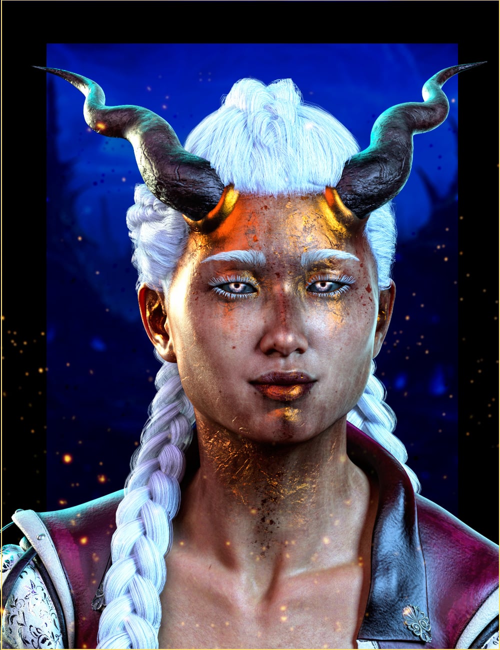 FPE Universal Horns Add-On Textures for Genesis 8.1 Female | Daz 3D