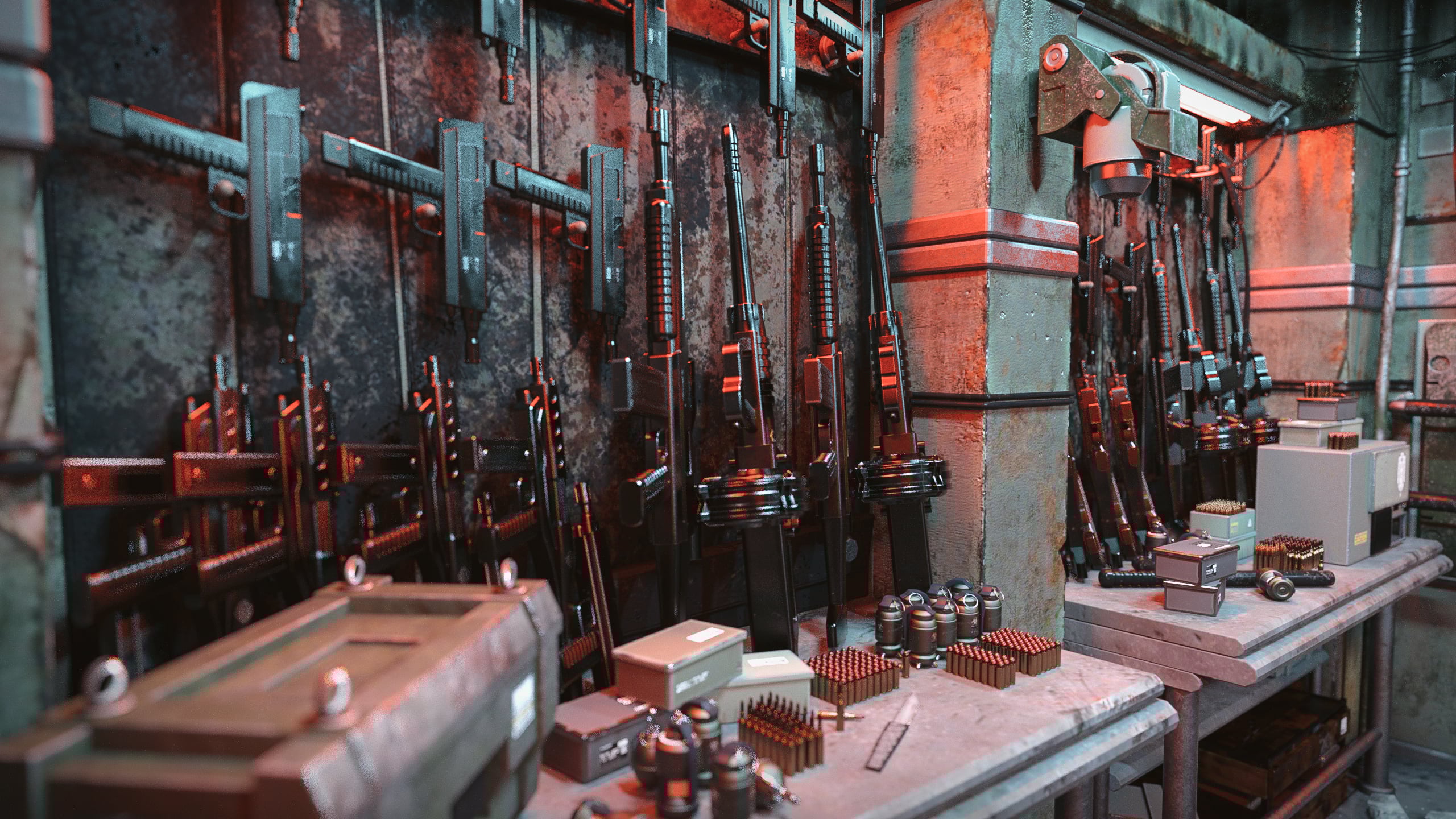 Cyberpunk Weapon Room | Daz 3D