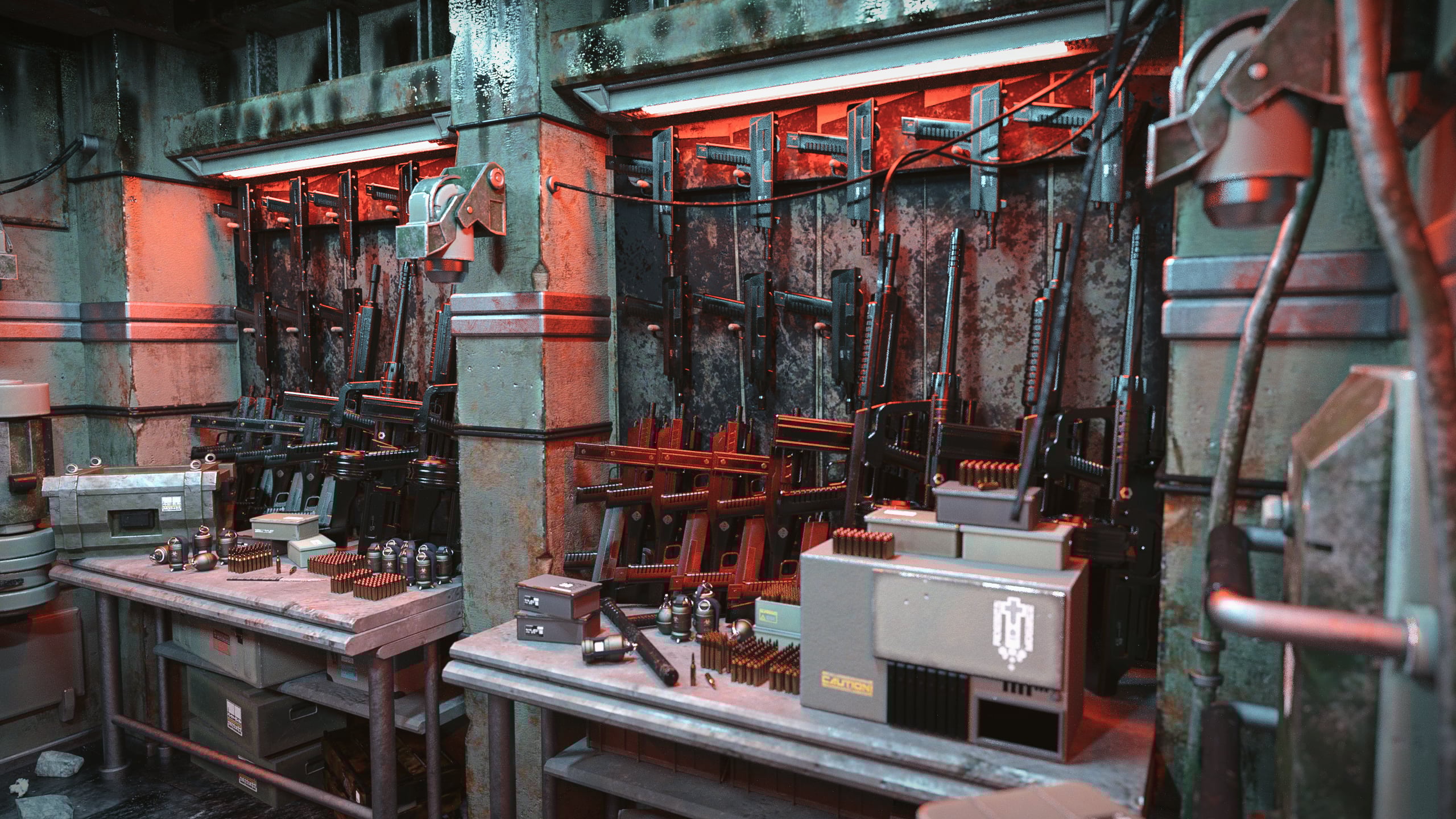 Cyberpunk Weapon Room | Daz 3D