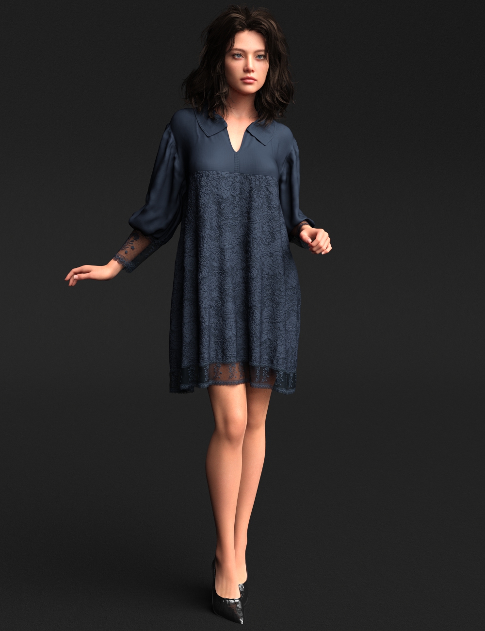 dForce Fall Fashion Dress for Genesis 9 | Daz 3D