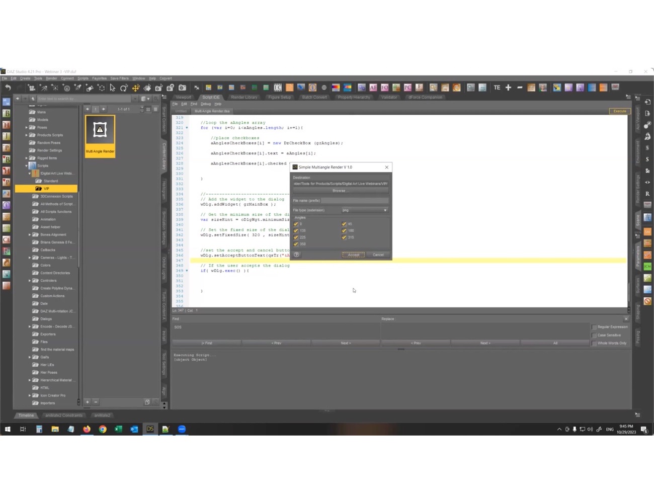 Bullet Time : Multi Angle Camera Render Script and Tutorial Set | Daz 3D