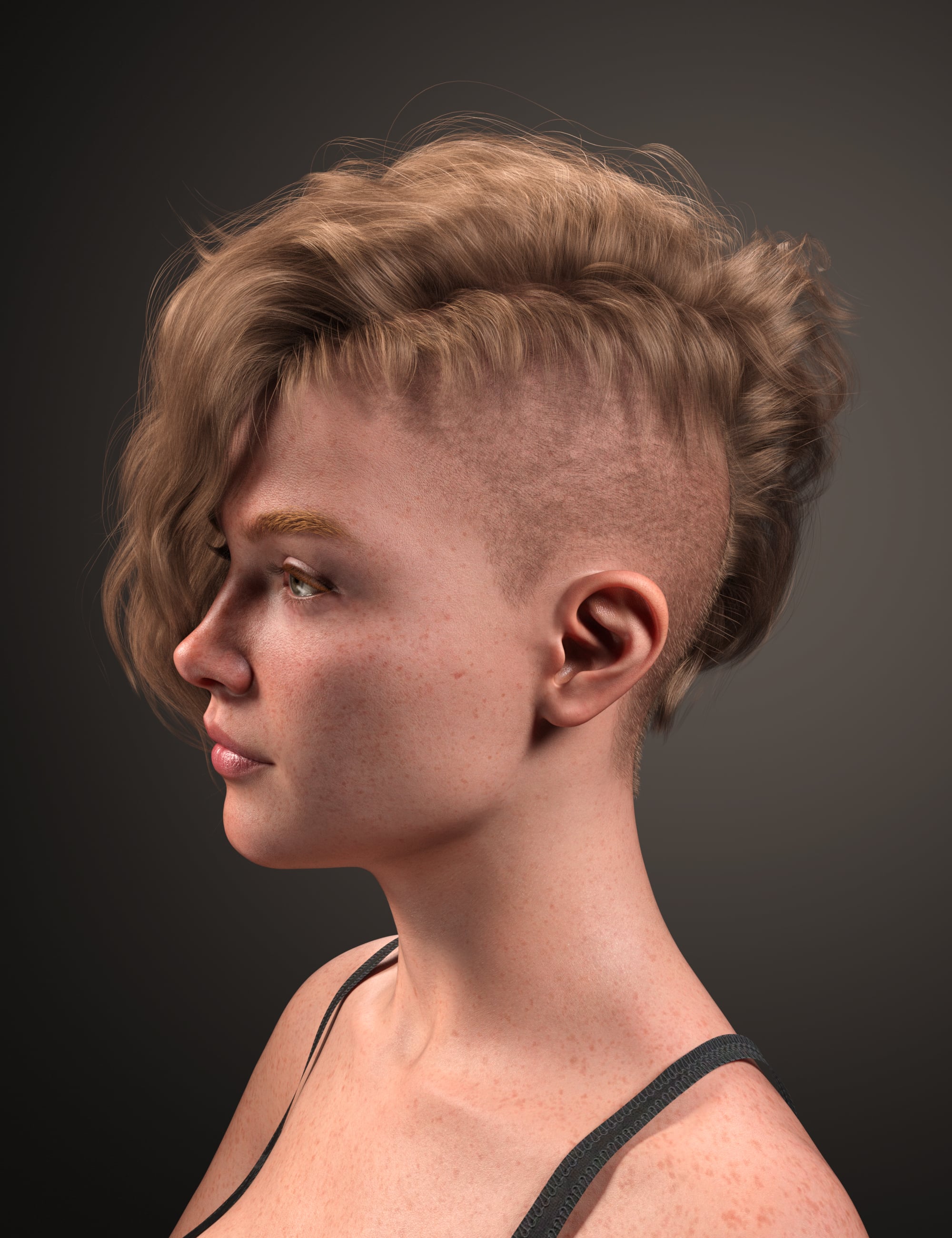 FE Punk Ponytails Hair 8 in 1 for Genesis 9 | Daz 3D