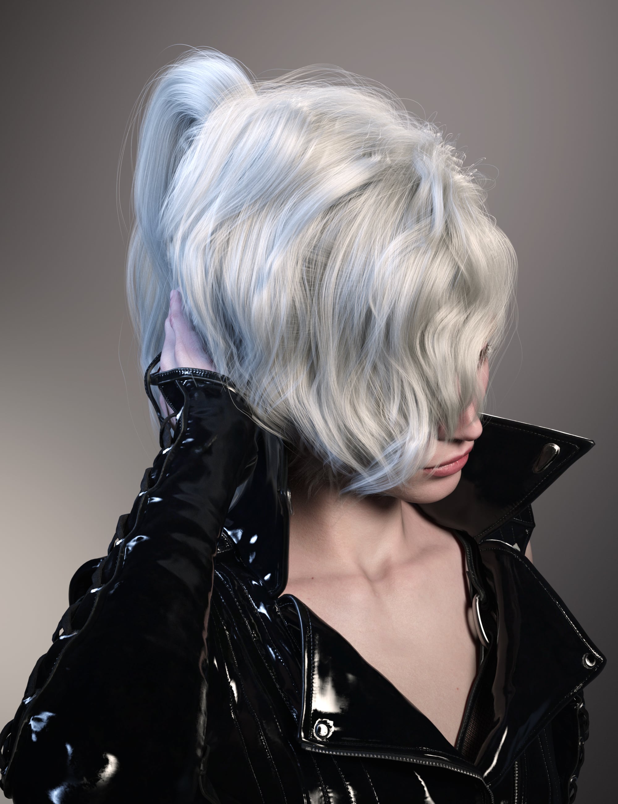 FE Punk Ponytails Hair 8 in 1 for Genesis 9 | Daz 3D