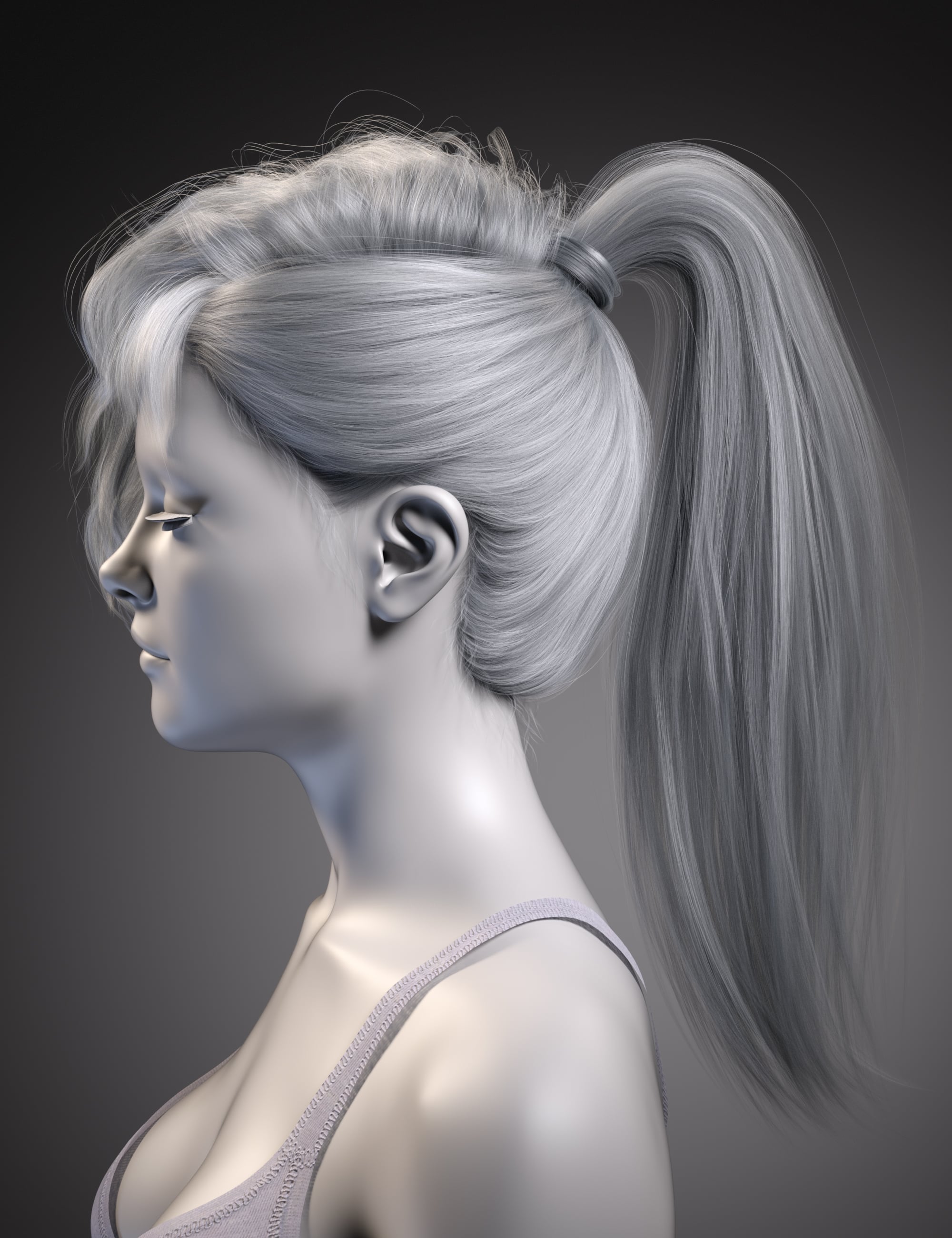 FE Punk Ponytails Hair 8 in 1 for Genesis 9 | Daz 3D