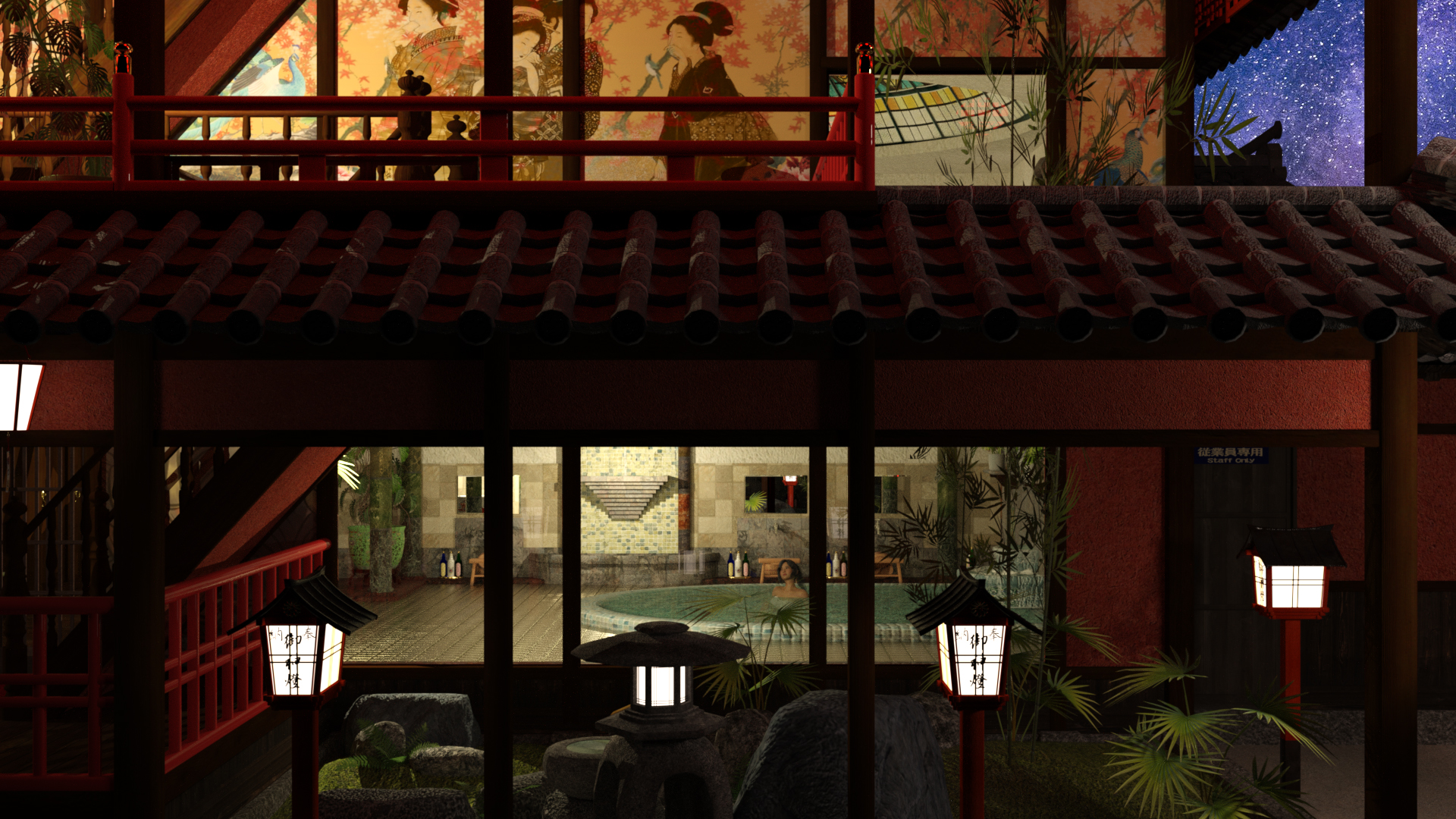 Old Japanese Yukaku | Daz 3D