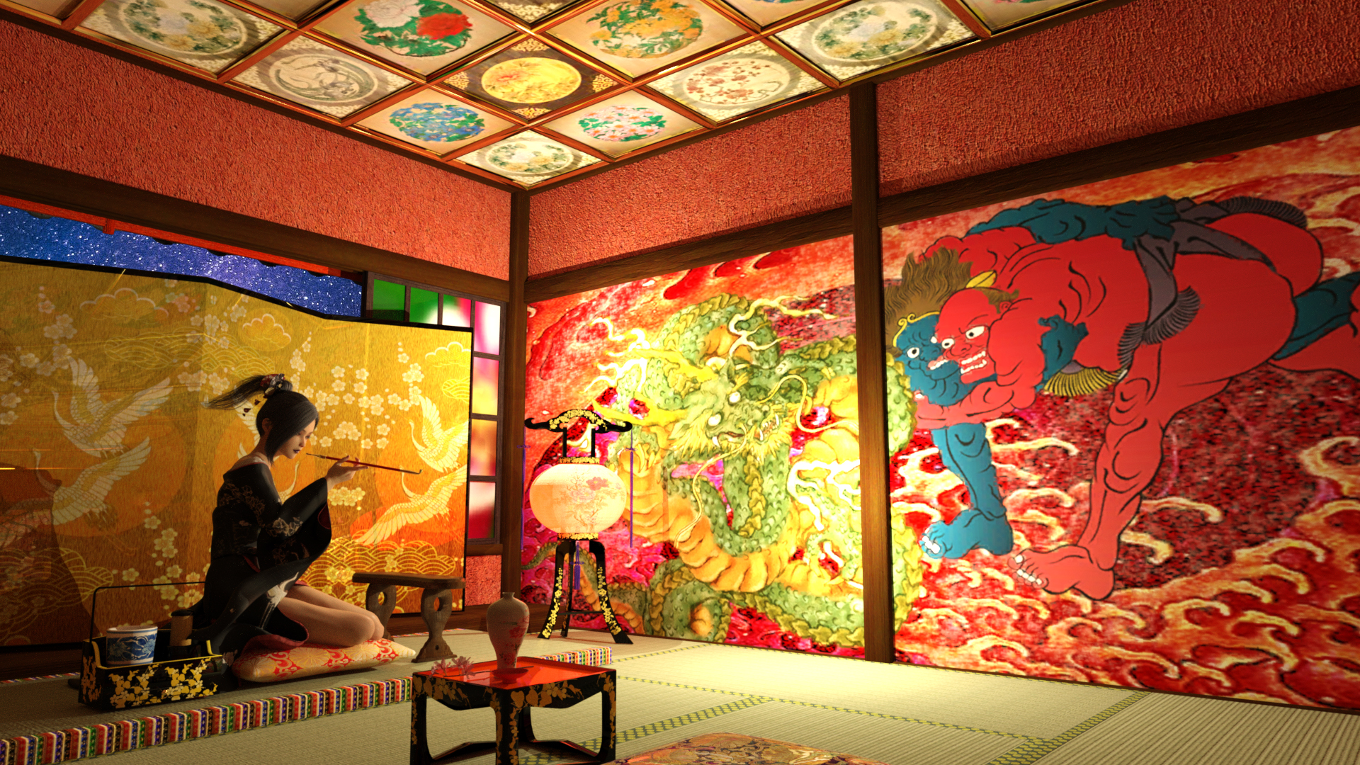 Old Japanese Yukaku | Daz 3D