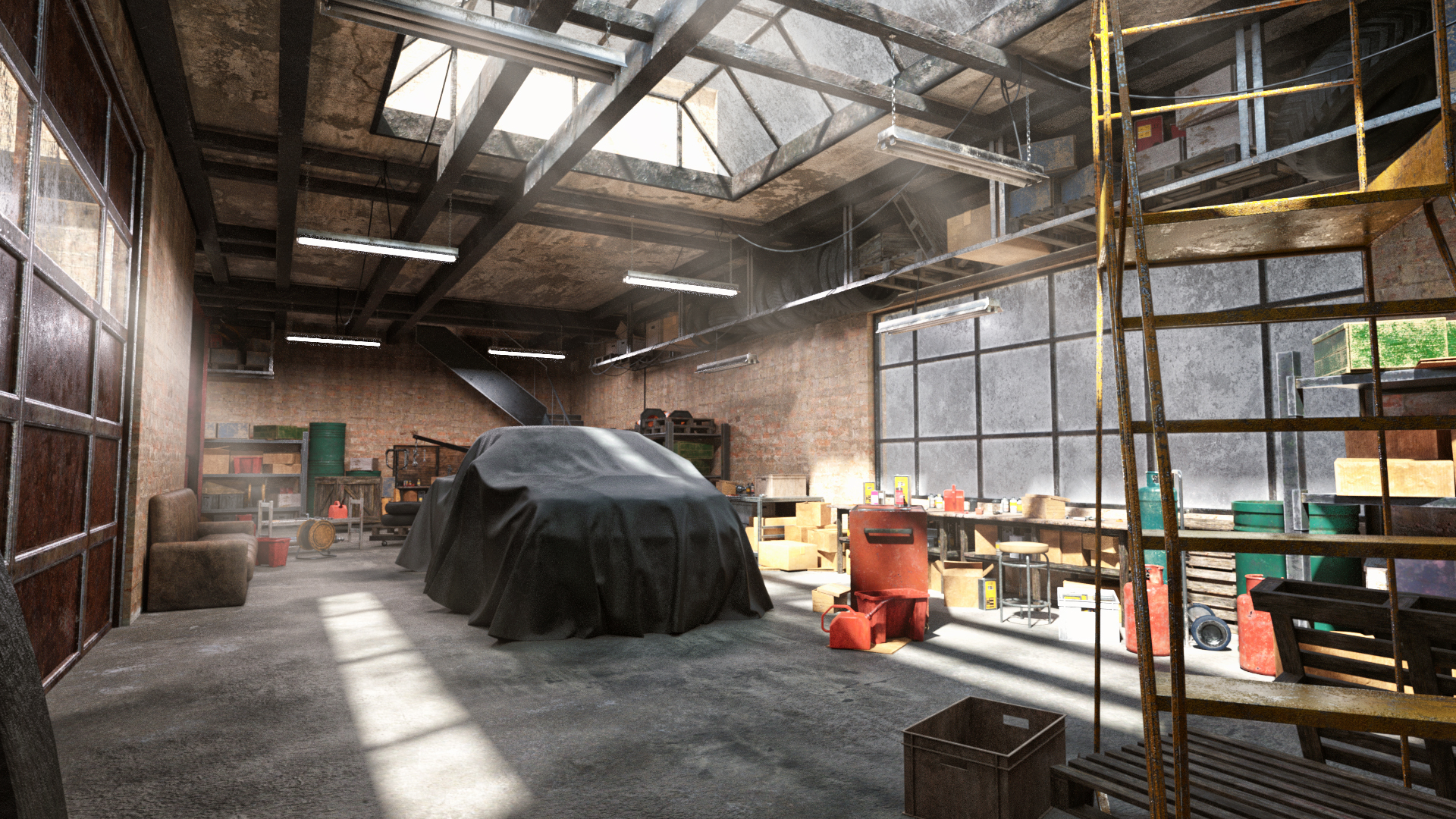 KuJ Vehicle Repair Plant | Daz 3D