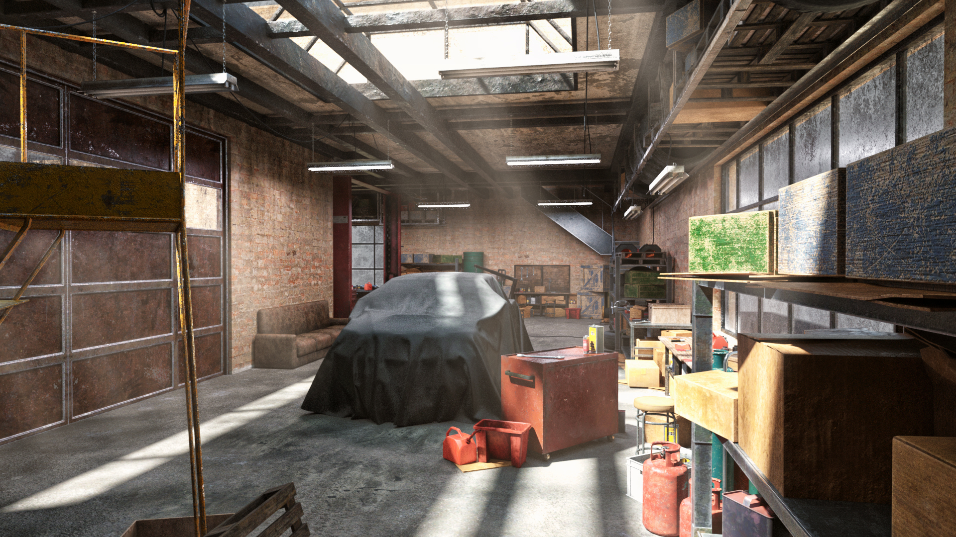 KuJ Vehicle Repair Plant | Daz 3D