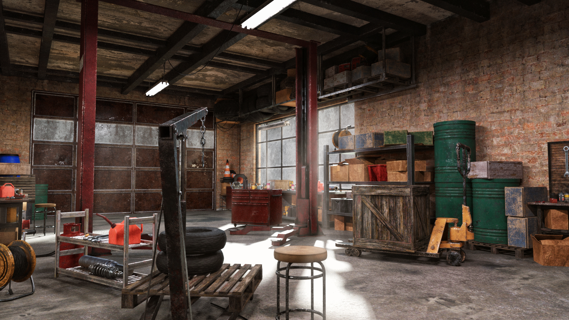 KuJ Vehicle Repair Plant | Daz 3D