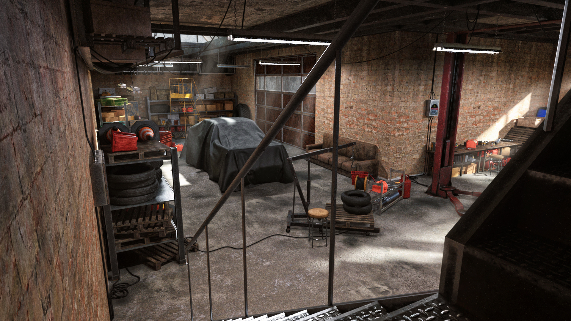 KuJ Vehicle Repair Plant | Daz 3D