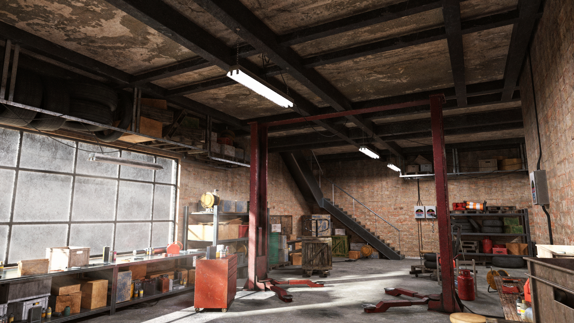 KuJ Vehicle Repair Plant | Daz 3D