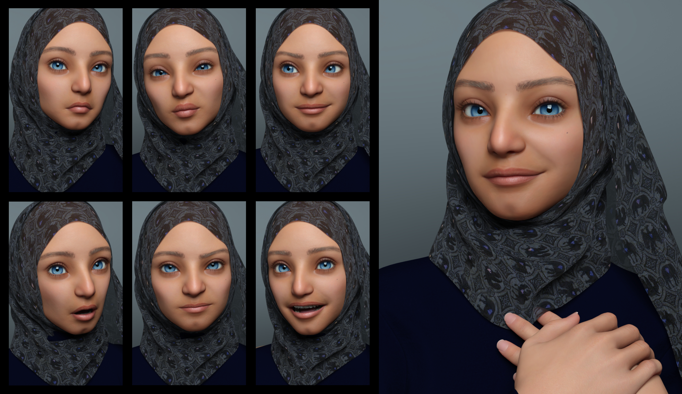 The Expression Collection for Maryam 9 | Daz 3D