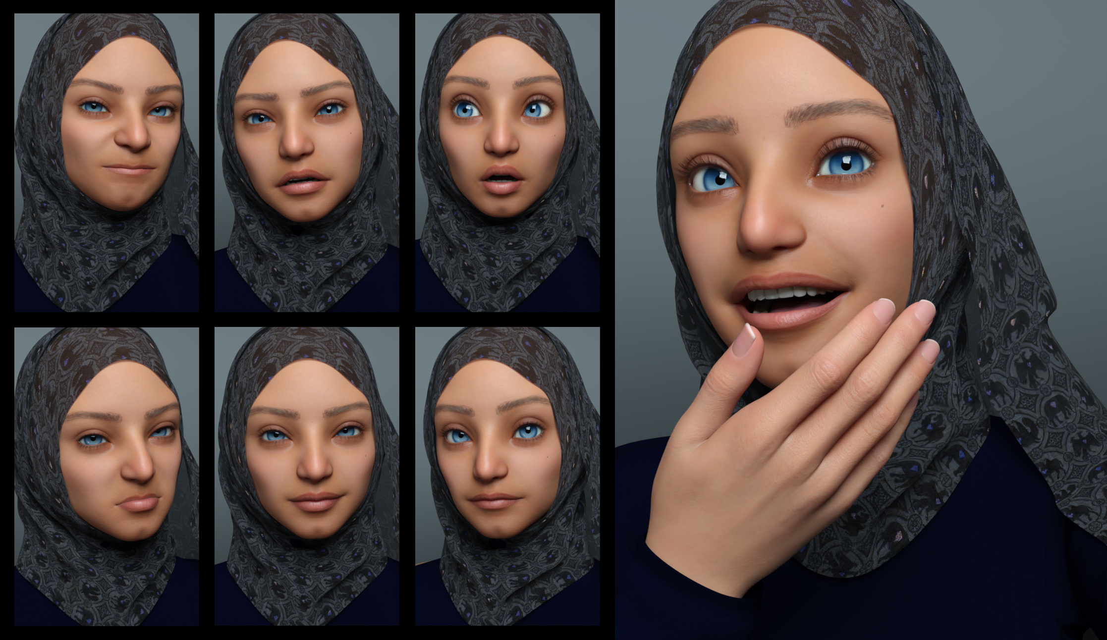 The Expression Collection for Maryam 9 | Daz 3D