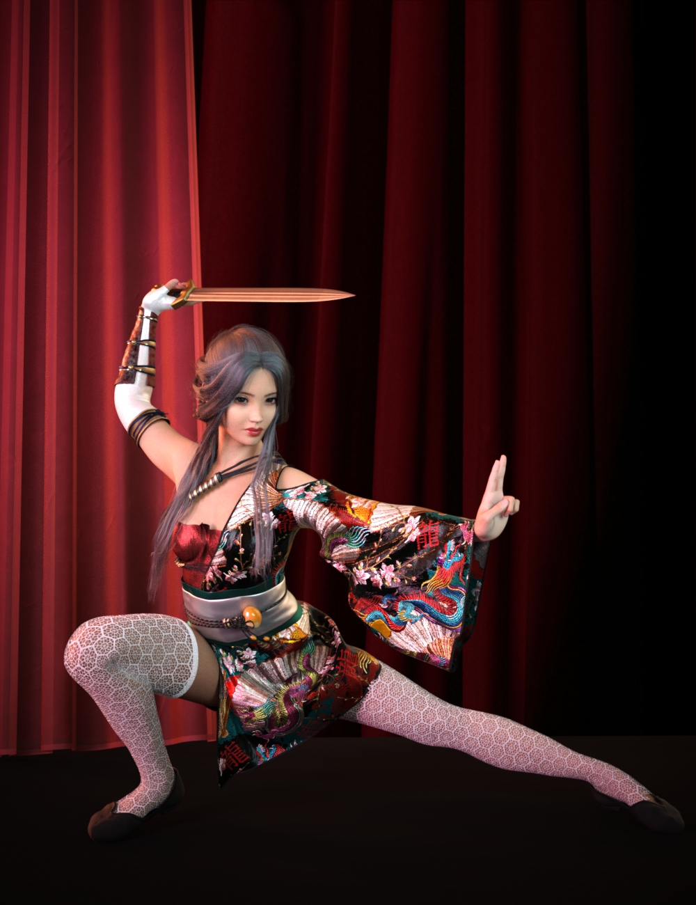 Sword Mastery Poses for Genesis 9 | Daz 3D