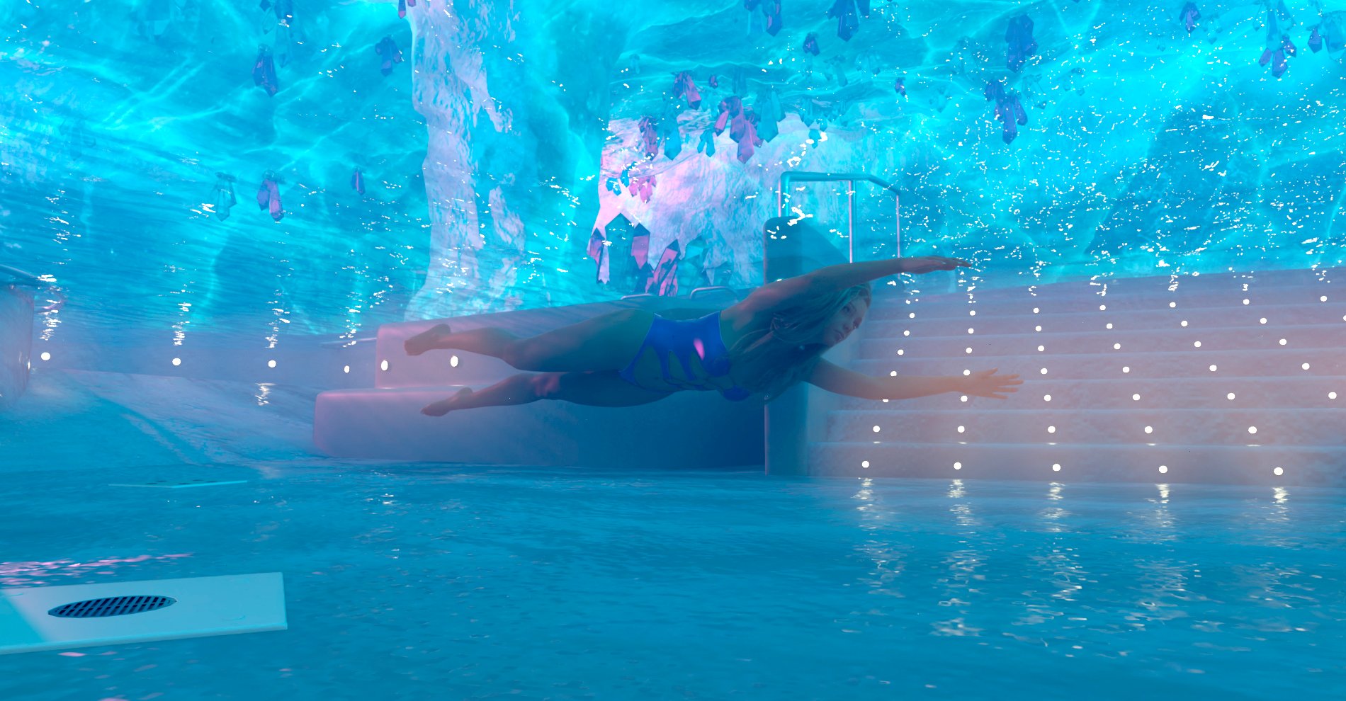 Crystal Glacier Cave Pool | Daz 3D